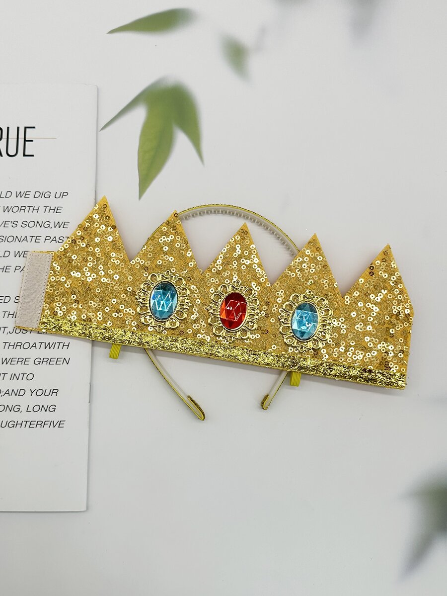 Party 1pc Ladies' Golden Peach Princess Headband Crown For Cos Role ...