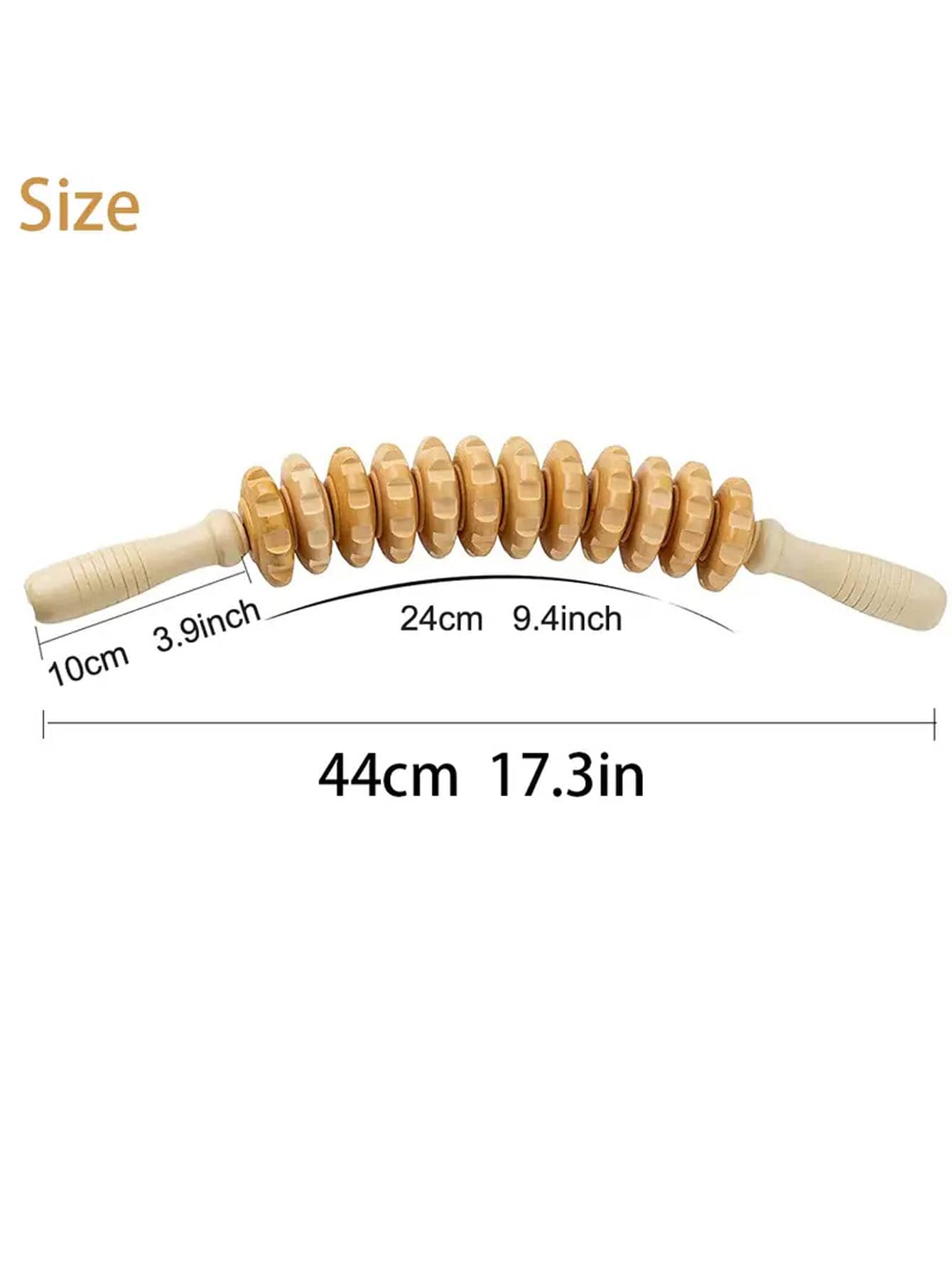 1 Manual Roller Body muscle relaxation massager - Wooden massage Roller ...