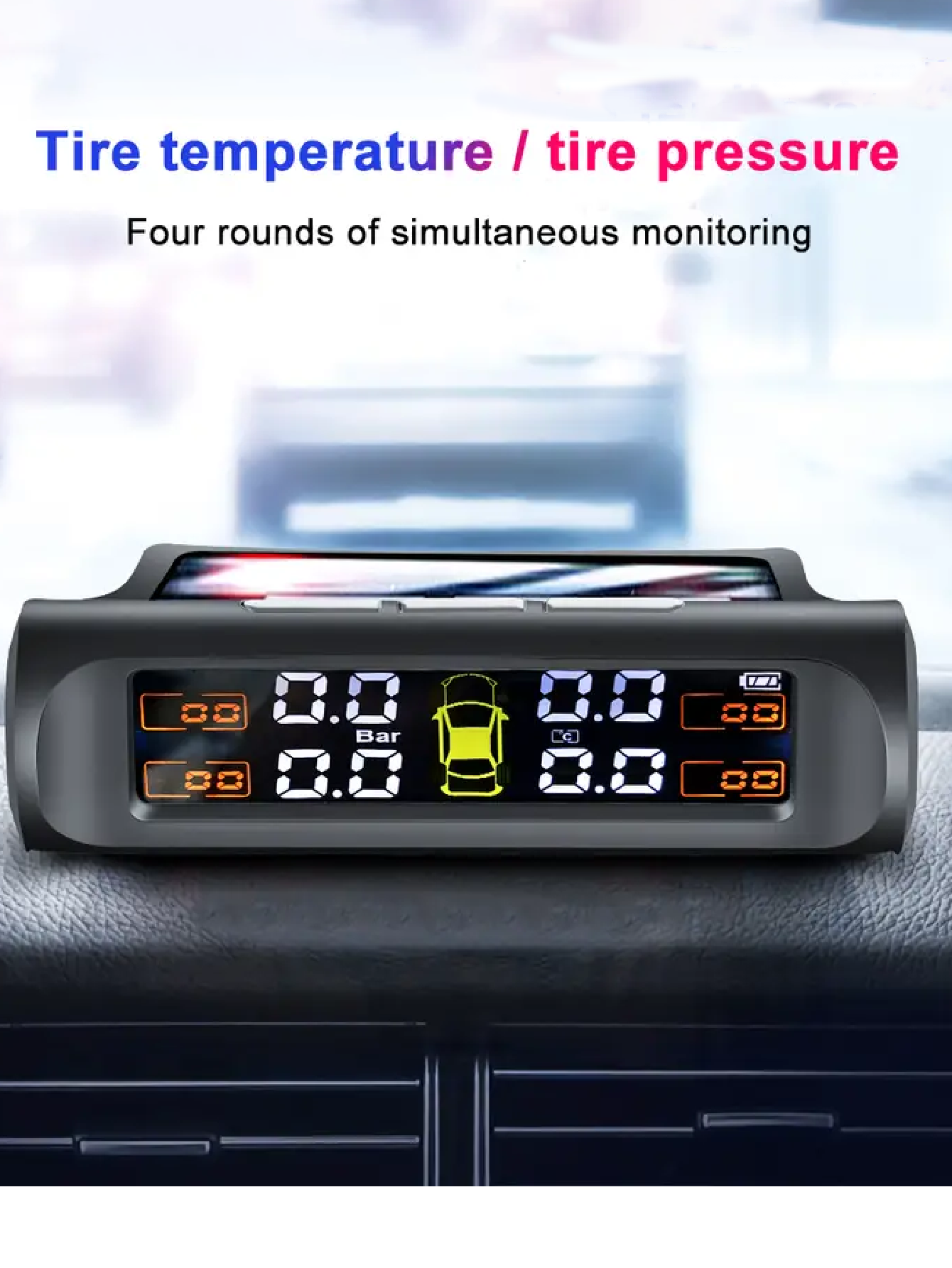 Solar Tpms Tire Pressure Sensor Car Tire Pressure Monitoring System