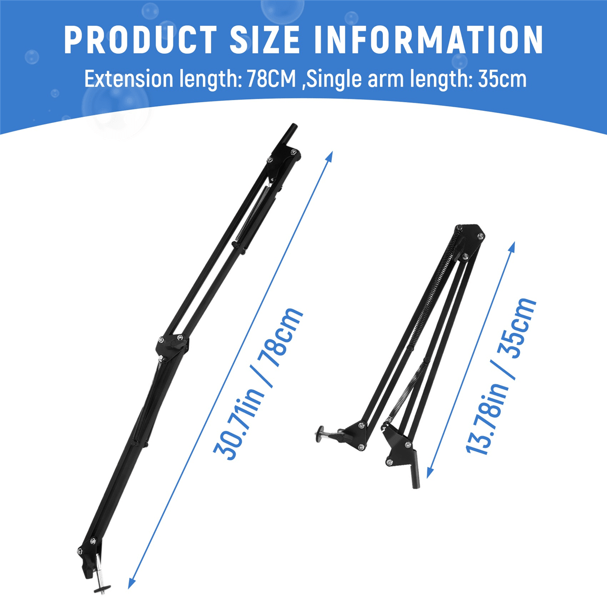 Adjustable Desktop Clamp Suspension Boom Scissor Arm Mount Stand ...