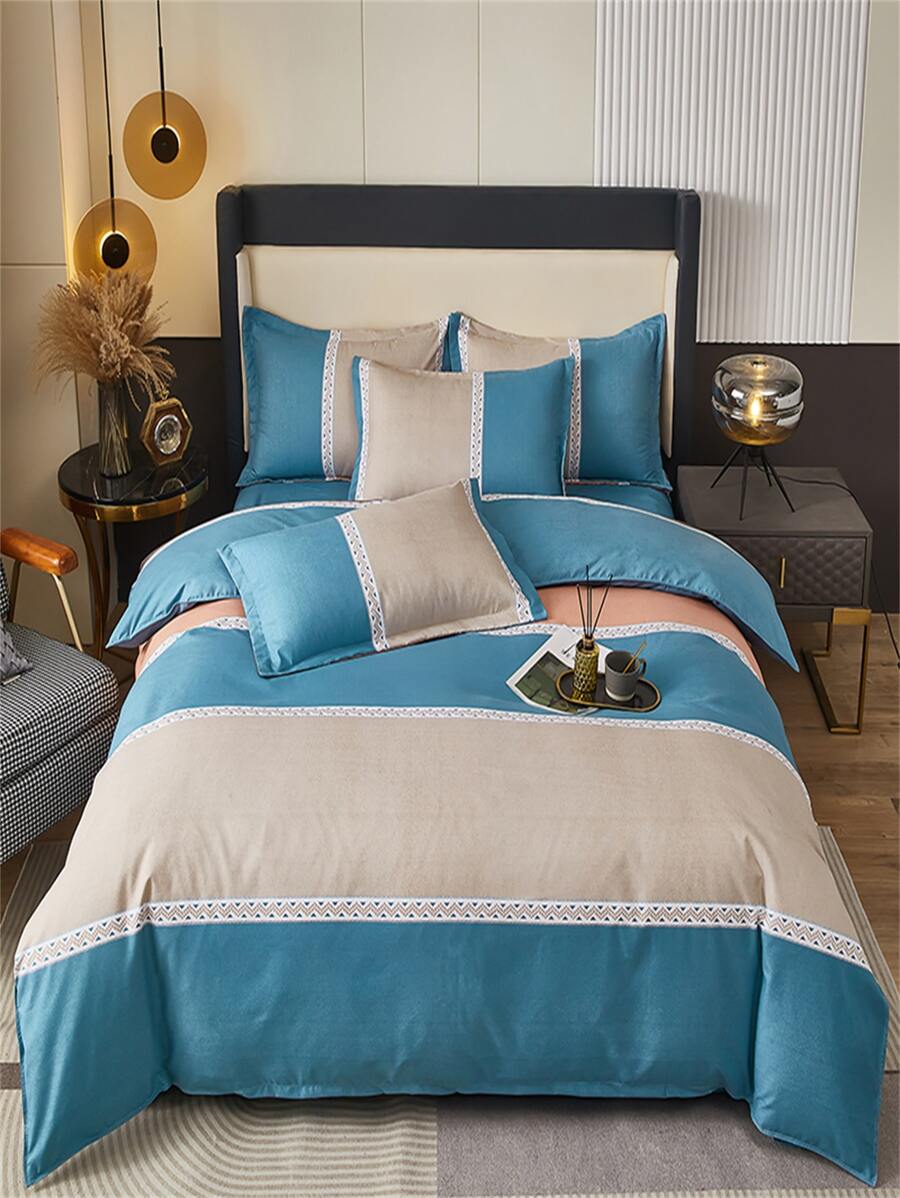 Promise - Blue High-end Atmosphere Duvet Cover Single Piece Down Quilt ...