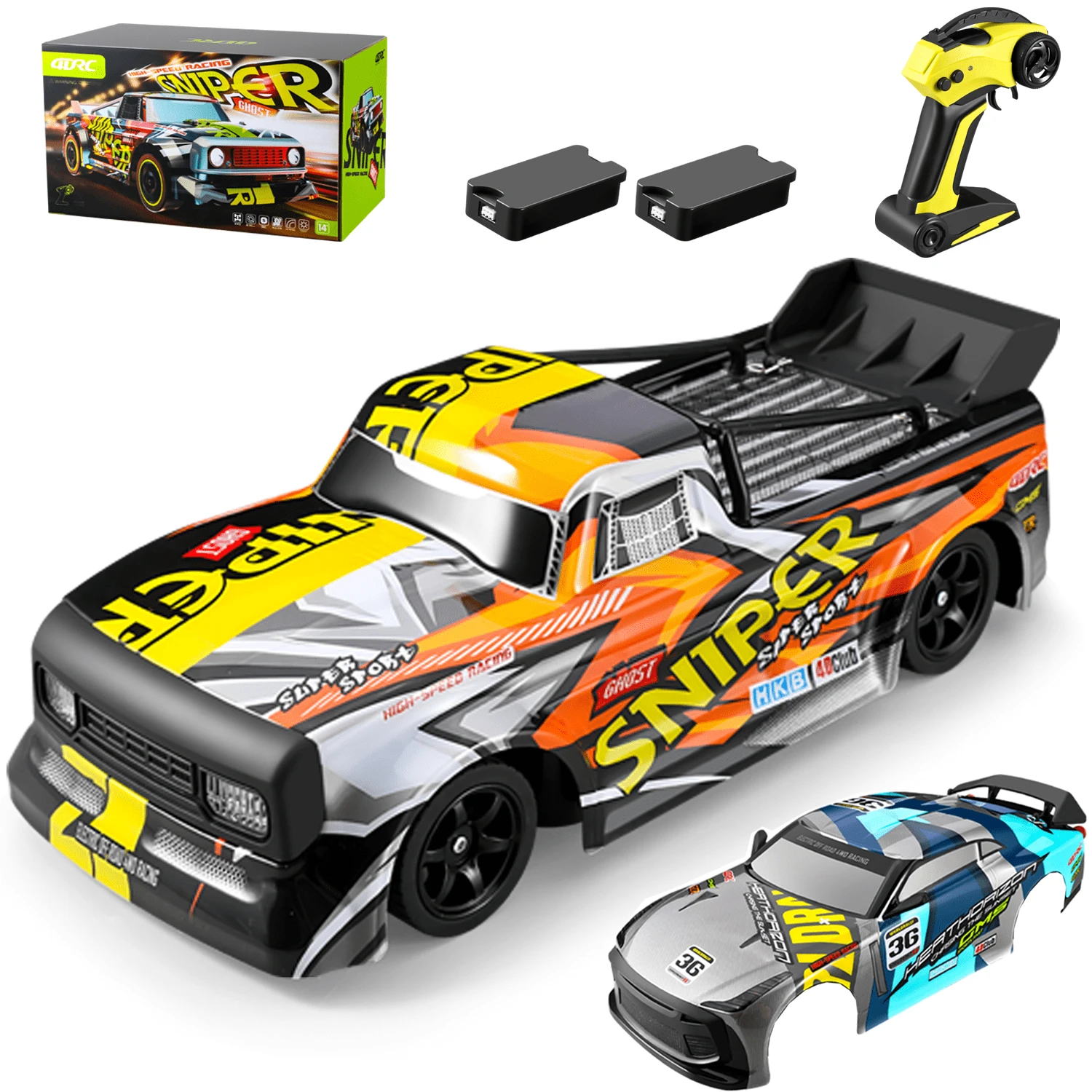 1/16 RTR Brushless RC Drift Car with Gyro, Max 24 mph Fast RC Cars for ...