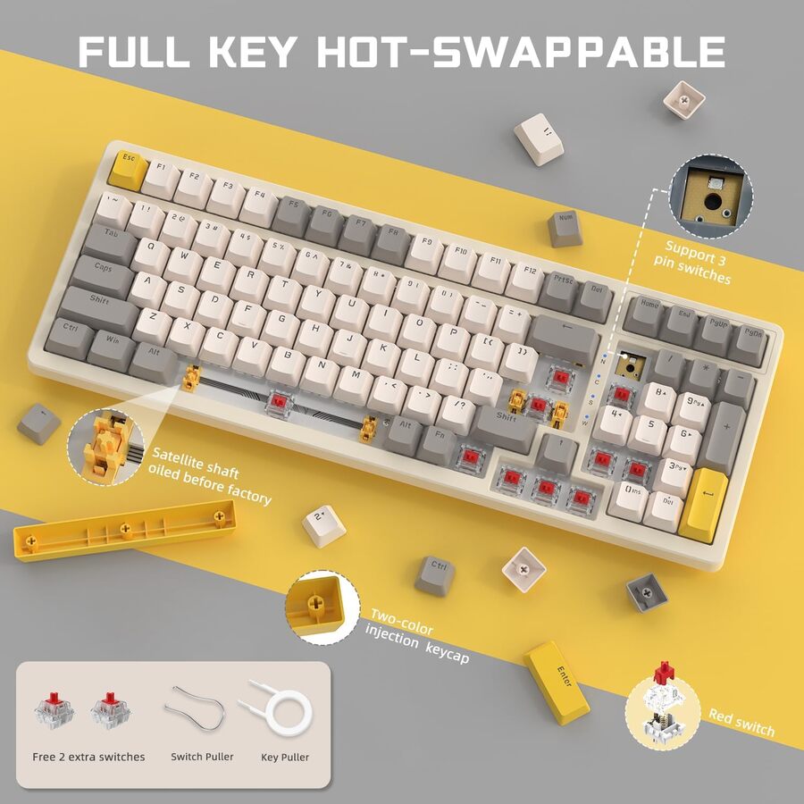 K3MAX Wired Gaming Keyboard, Apex Pro TKL Mechanical Keyboard 75% with ...