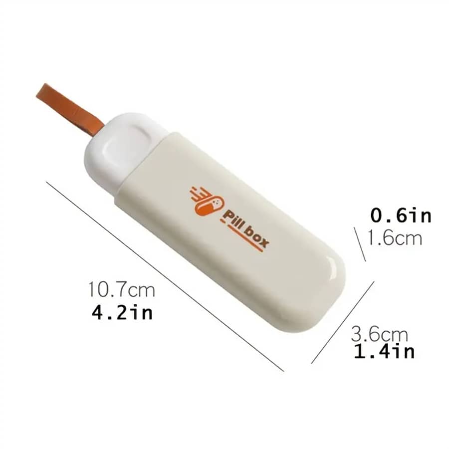 1pack 3 Grids Creamy White Portable Mini Tablet Dispenser Pill Box For ...