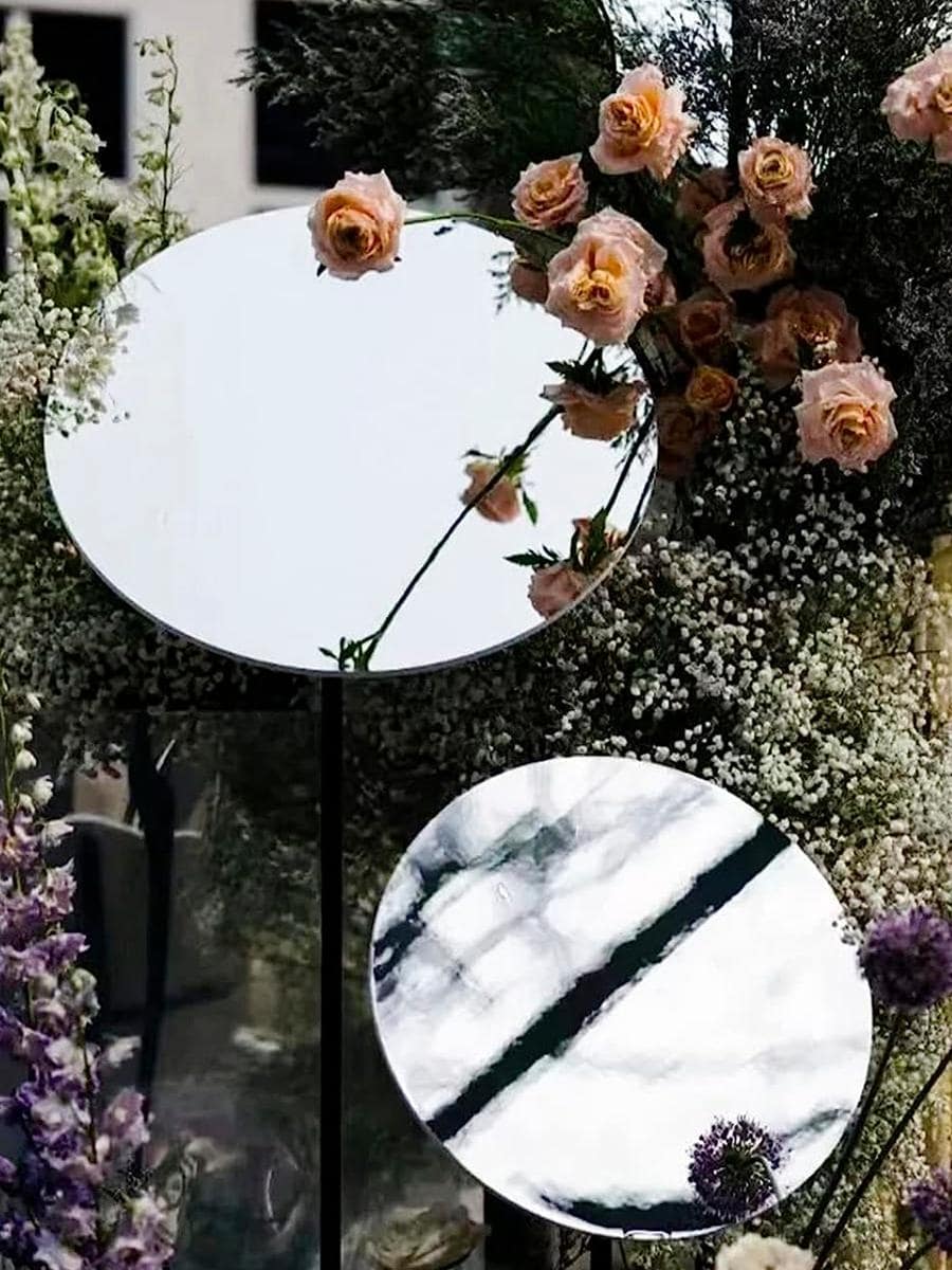 6pcs/Set Wedding Centerpieces On Tables Round Acrylic Mirror Wedding ...