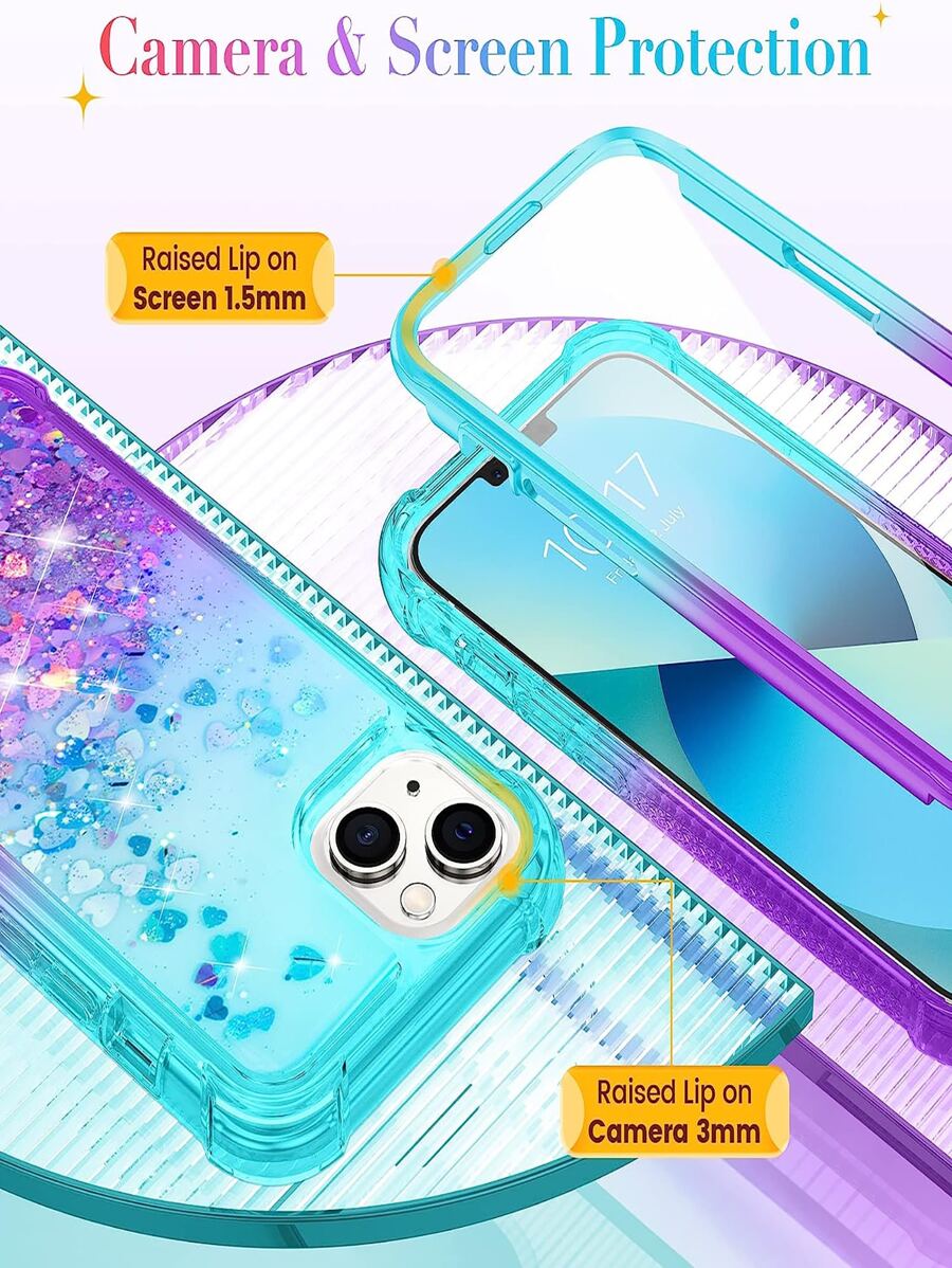 Ombre Phone Case Sequin Decor | SHEIN USA