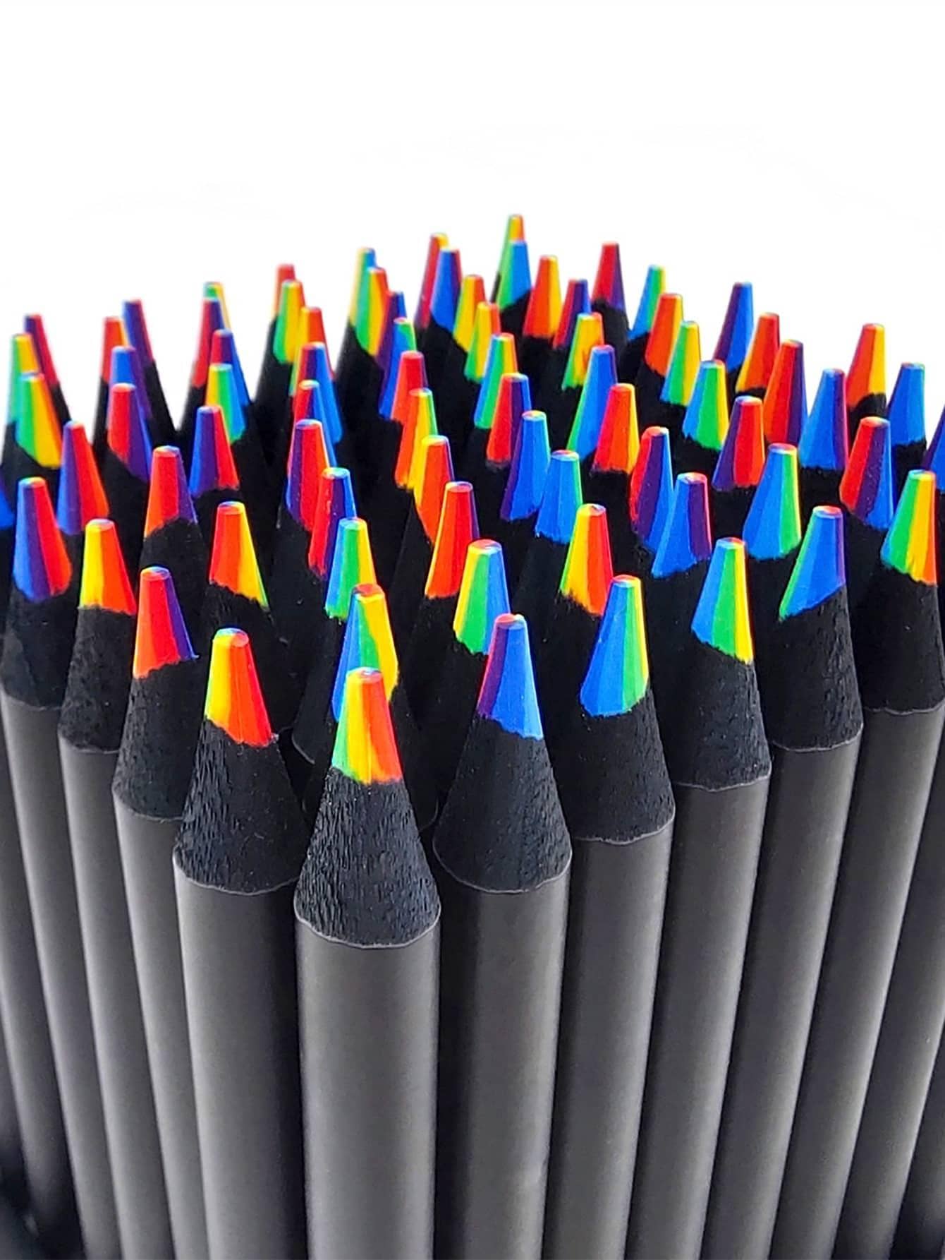 3pcs/6pcs/9pcs 7-Color Rainbow Core Colored Pencils, Same Color Inner ...