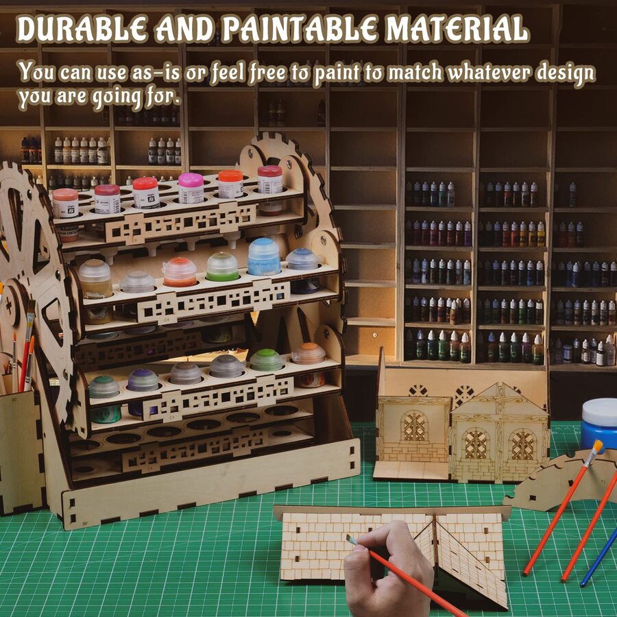 DND L-Shaped House Wood Tabletop Terrain Fantasy Village Scatter for ...
