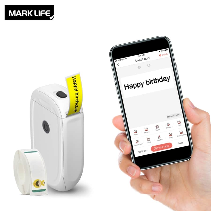 Label Maker Machine With Tape, P11 Wireless Labels Maker Portable Mini ...