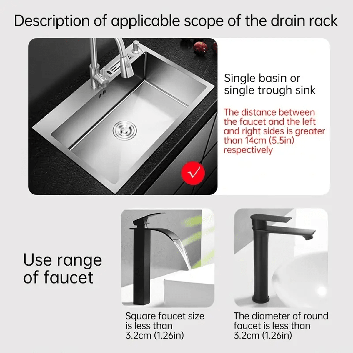 Kitchen Sink Accessories Set: Faucet Splash-proof Water Baffle, Sink ...