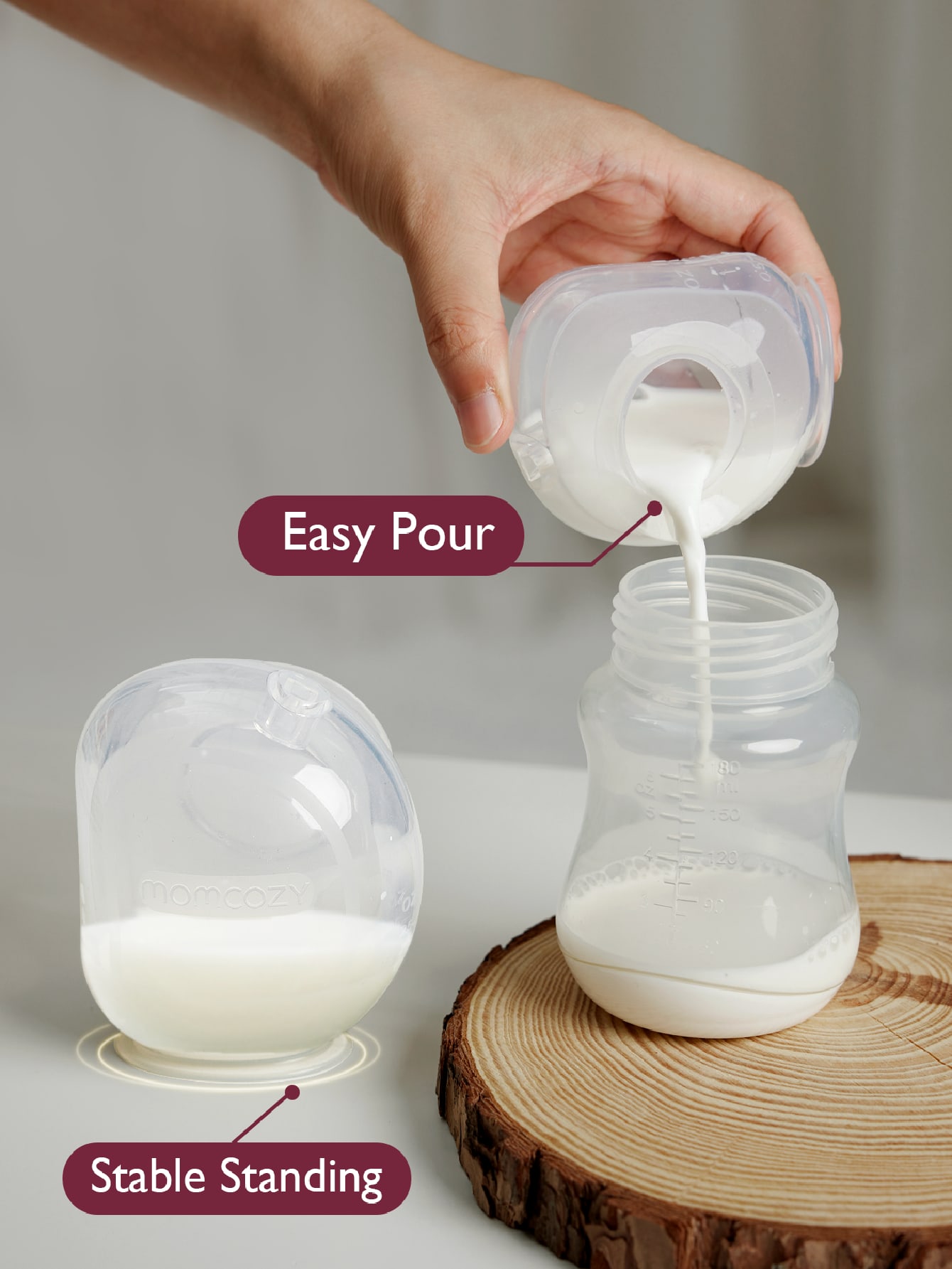 Momcozy Milk Collector for Breastmilk, Pea Breastfeeding Milk Catchers ...