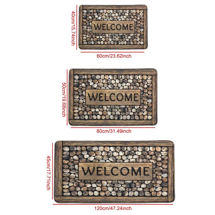 1pc Modern Style Decorative Thickened Carpet Doormat With Faux Stone ...