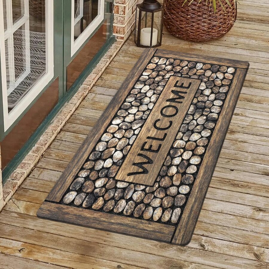 1pc Modern Style Decorative Thickened Carpet Doormat With Faux Stone ...