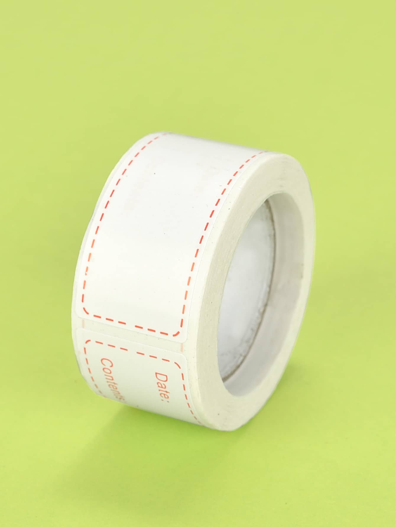 Red Dotted Line Date Label Sticker | SHEIN USA