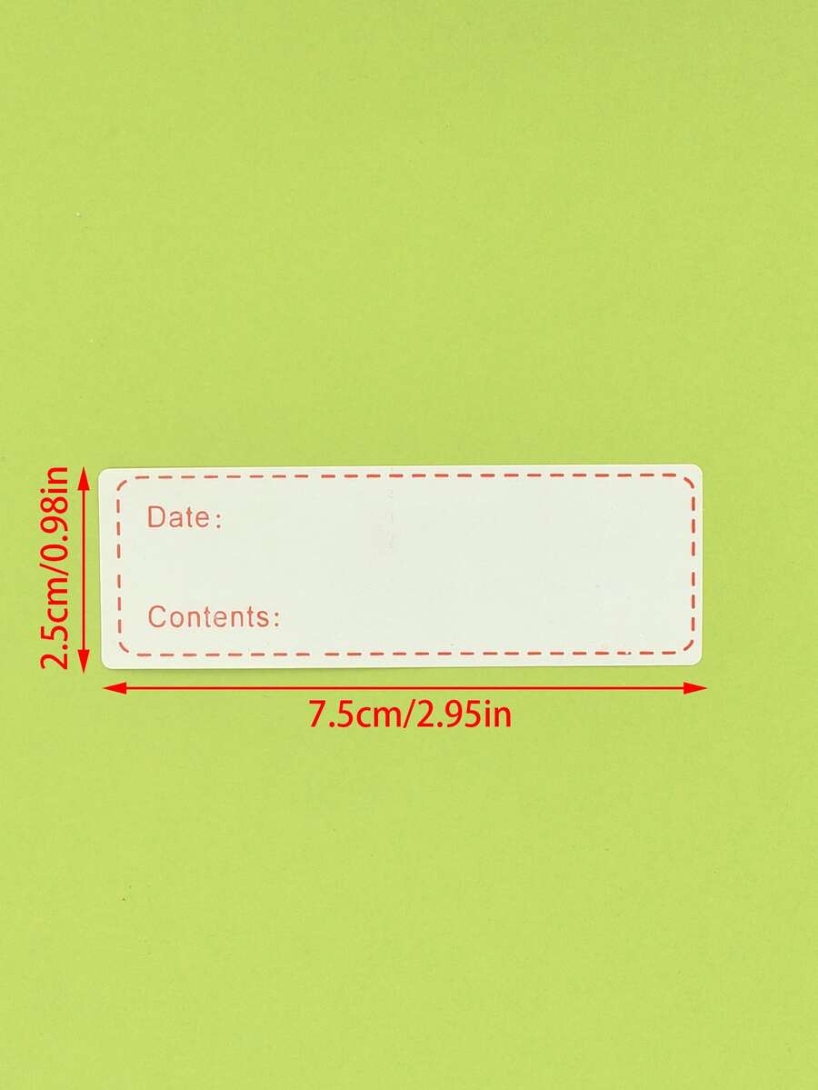 Red Dotted Line Date Label Sticker | SHEIN USA