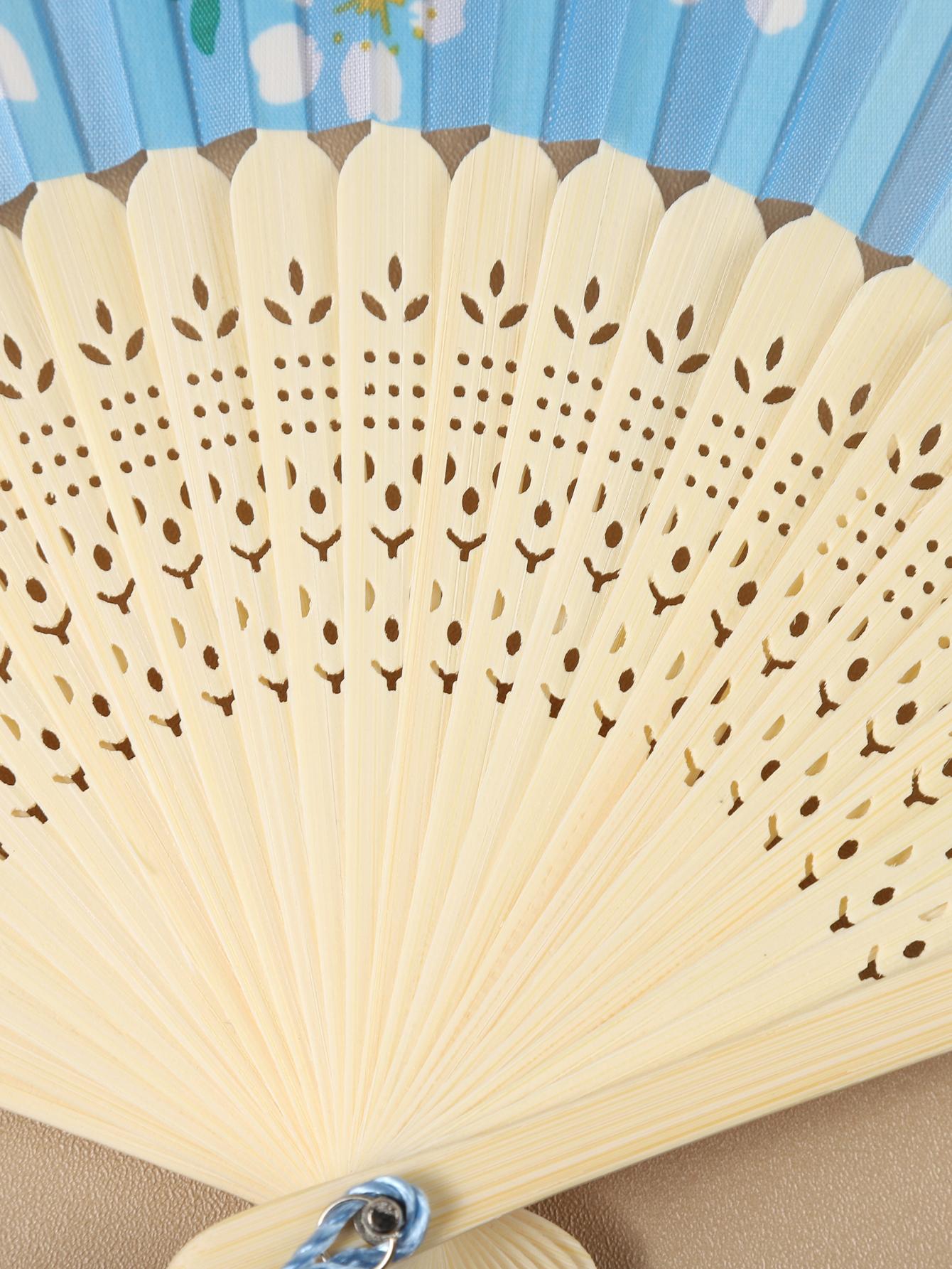 1pc Summer Portable Ancient Style Lady Folding Fan With Chinese Print ...