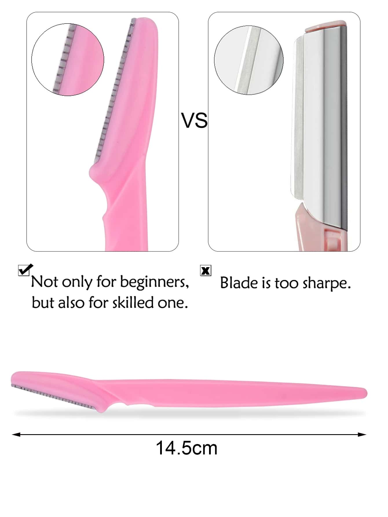 12pcs/Set Grooming Eyebrow Razor & Shaver Set, Safety Eyebrow Trimmer ...