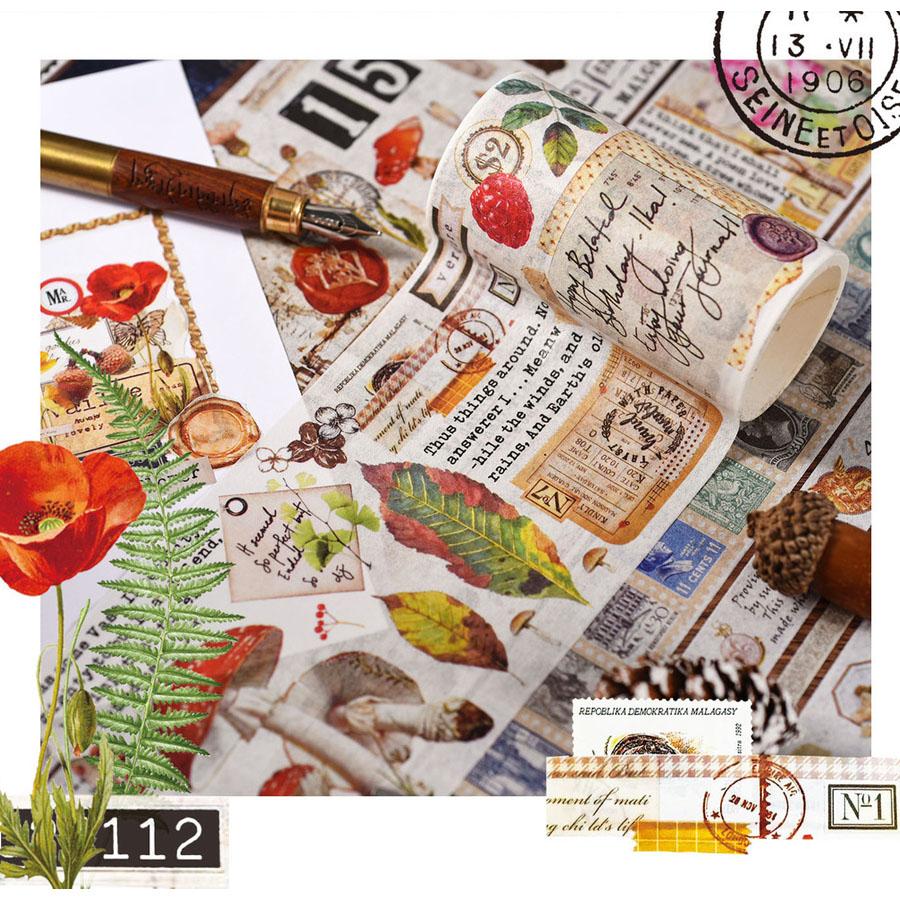 20 Rolls/box Vintage DIY Material Sticker Set With Washi Tape | SHEIN USA