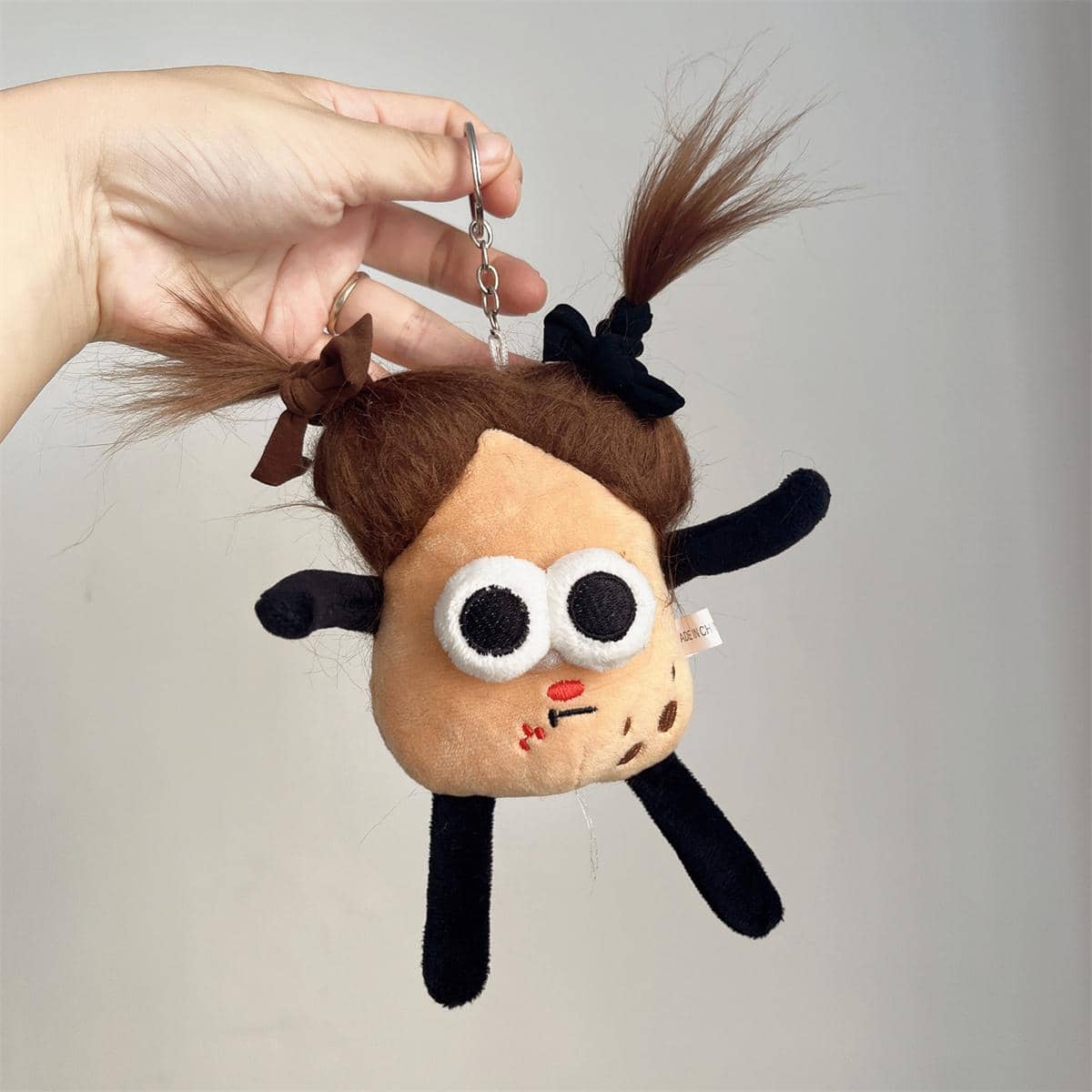 1pc Creative Fuzzy Potato Doll Plush Toy Car Keychain Bag Hanging ...