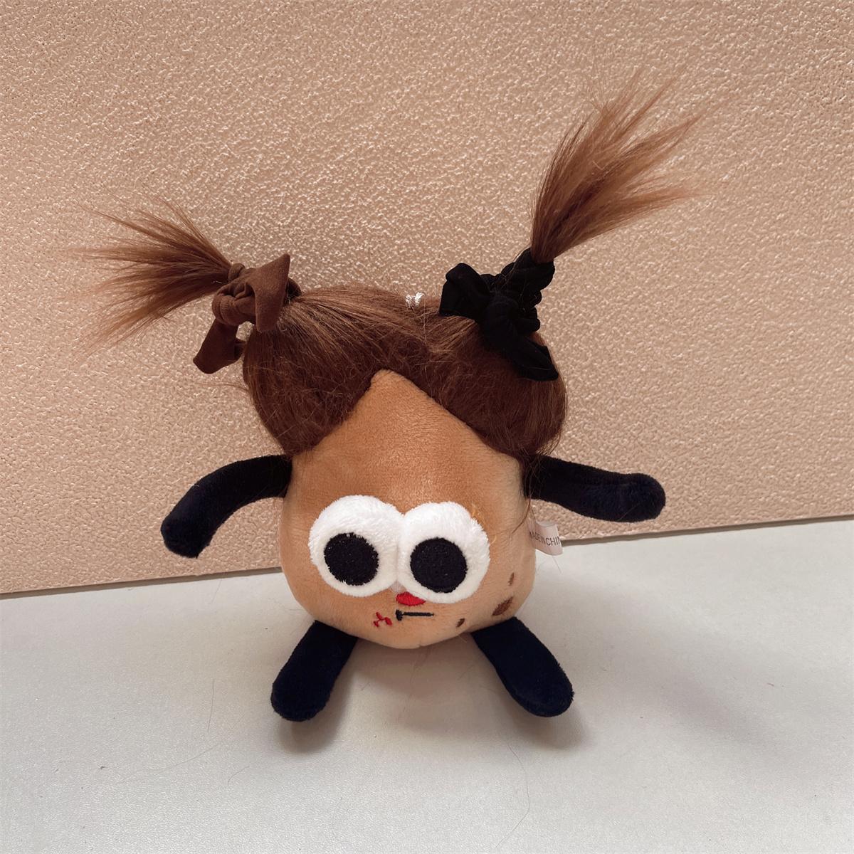 1pc Creative Fuzzy Potato Doll Plush Toy Car Keychain Bag Hanging ...