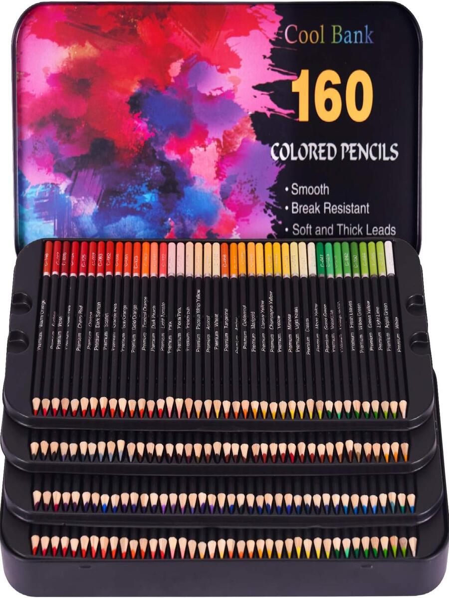 160 Professional Colored Pencils, Artist Pencils Set for Coloring Books ...