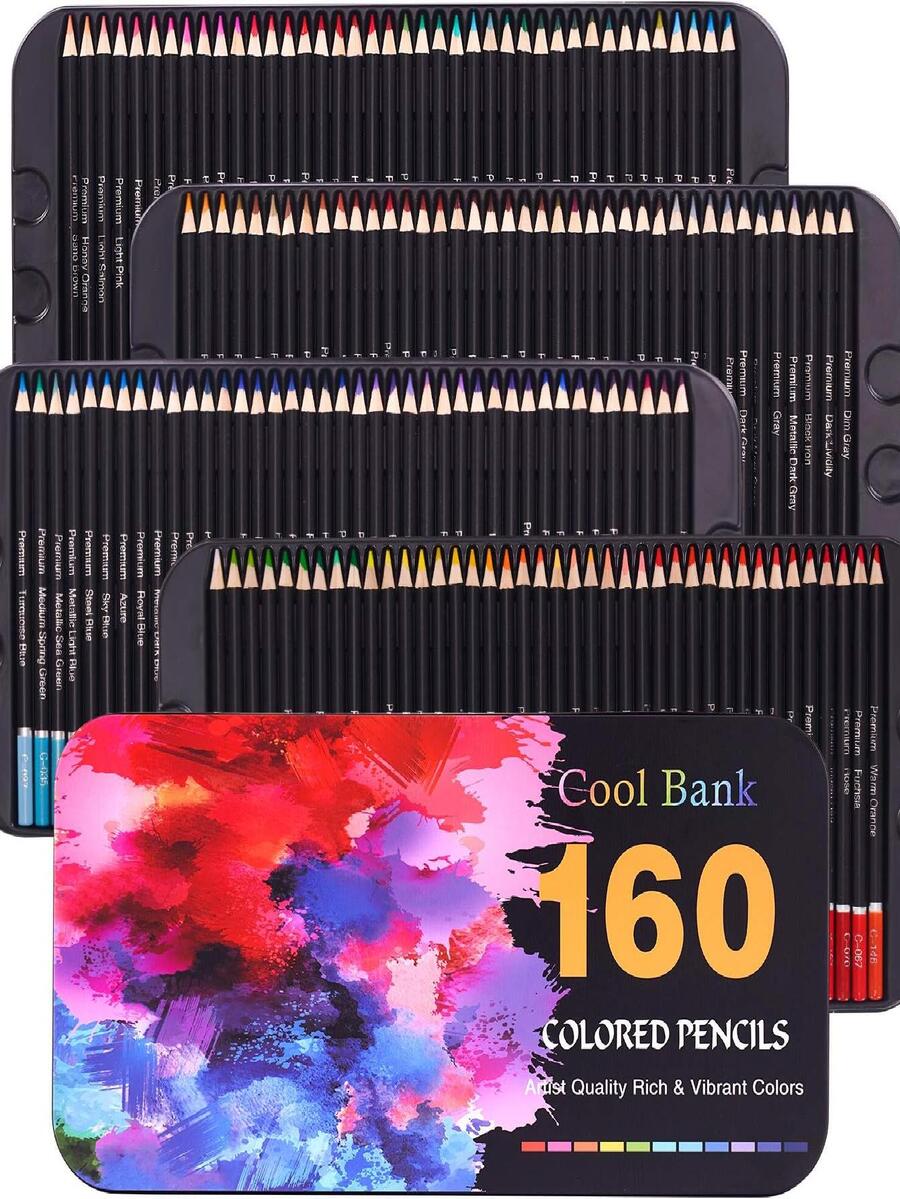 160 Professional Colored Pencils, Artist Pencils Set for Coloring Books ...