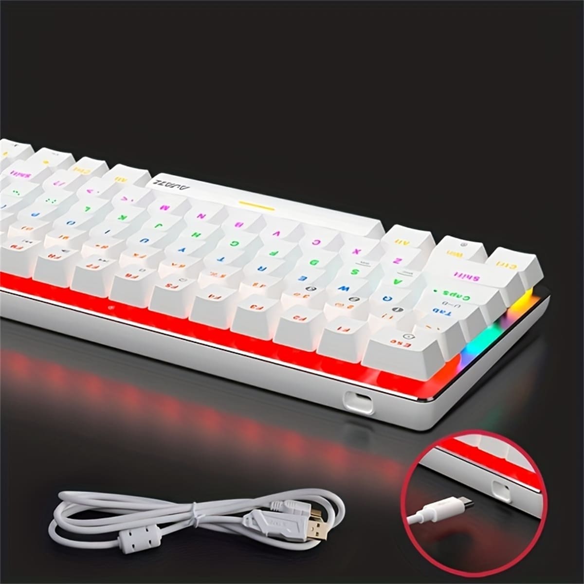 AJAZZ AJAZZ AK33 Wired Mechanical Keyboard Key Cable Separation 82 Keys ...