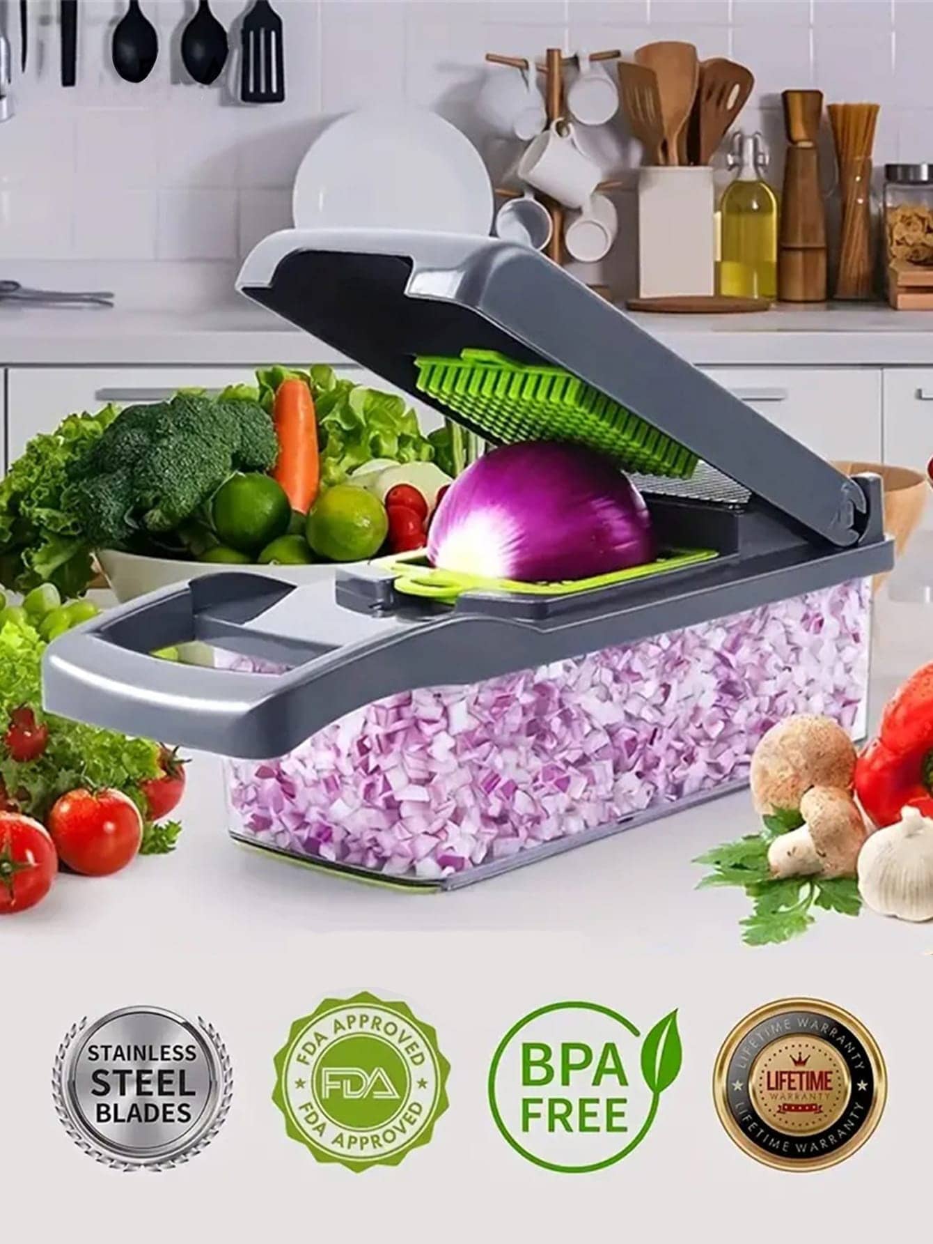 16pcs/set Multi-functional Vegetable And Fruit Slicer With Container | SHEIN USA