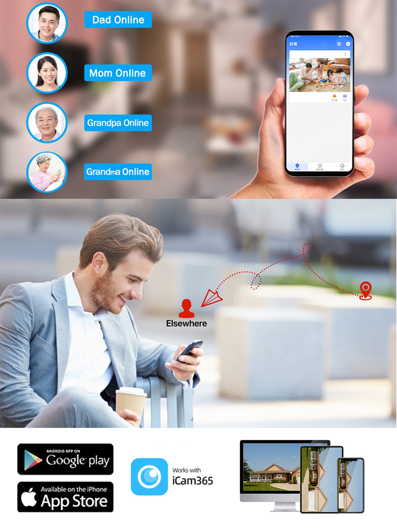 1pc Bulb-shaped Ip66 Waterproof Indoor/outdoor Security Camera, 355 ...