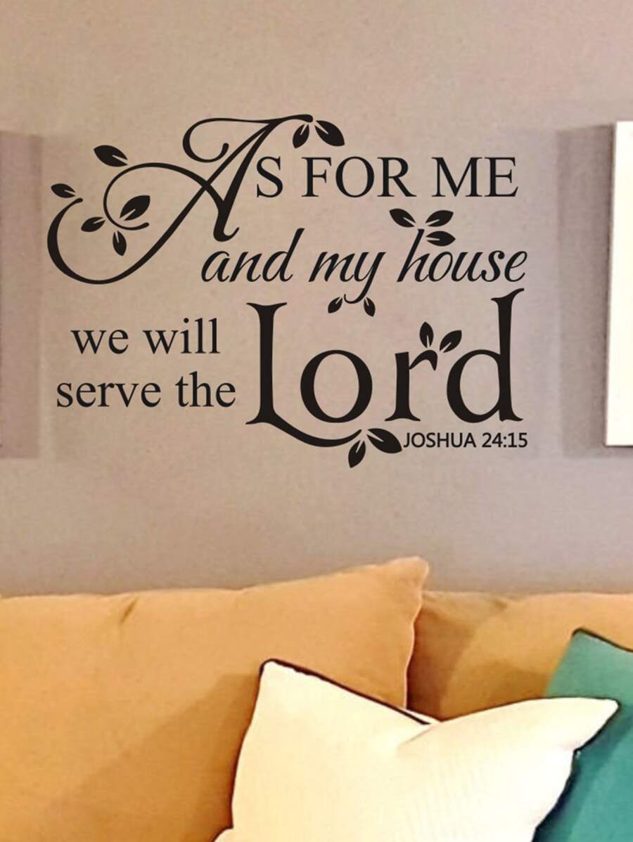 As For Me And My House We Will Serve The Lord , Bible Quotes Wall ...