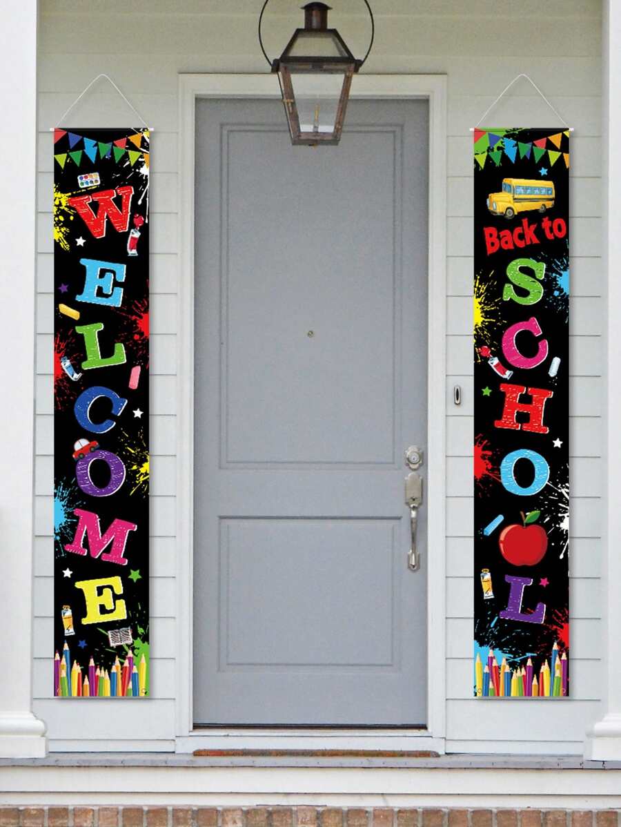 1 Set, Back To School Banner, Welcome Banner For First Day Of School ...