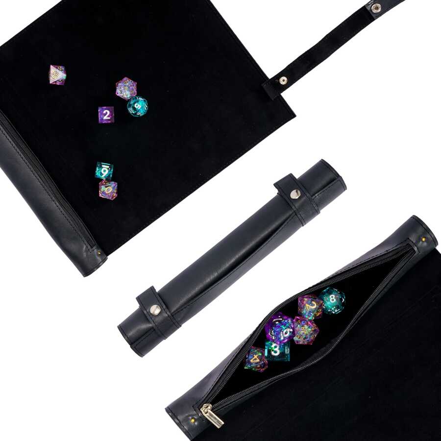 cusdie Cusdie 2 In 1 Dice Rolling Mat & Zippered Dice Holder Dice Tray ...
