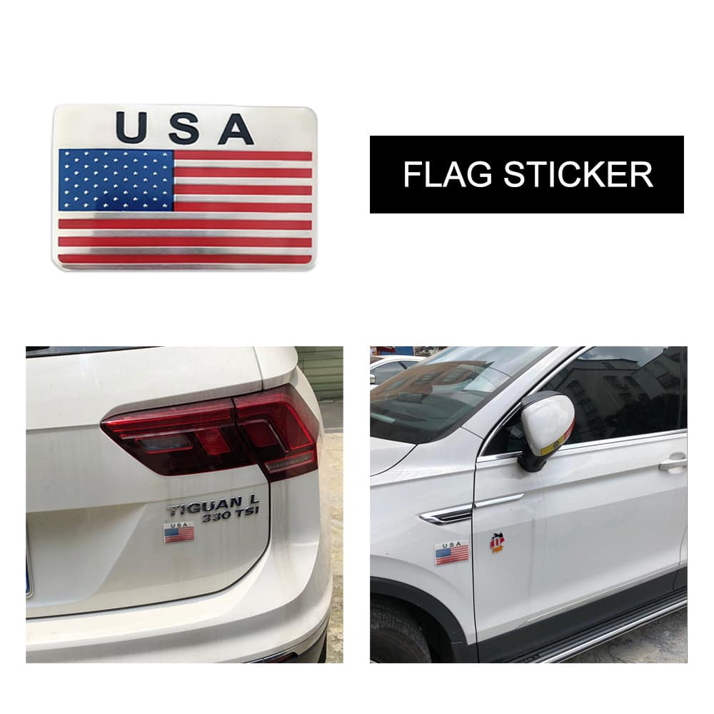 1pc American Flag 3d Sticker Badge (aluminum Alloy) For Car Body ...