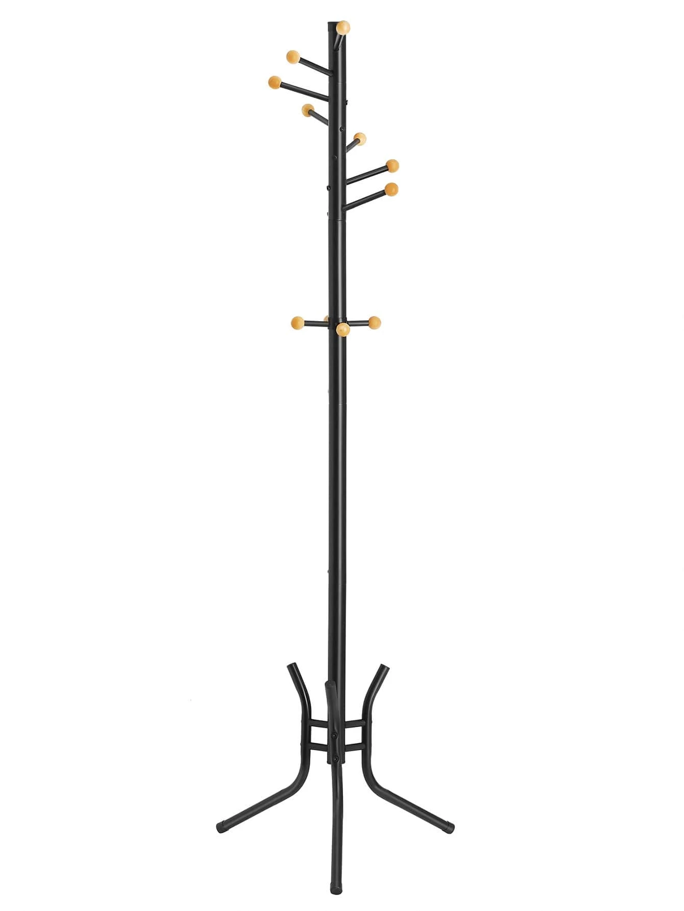 SONGMICS Coat Rack, Freestanding Metal Coat Tree, 11 Hooks With Ball ...