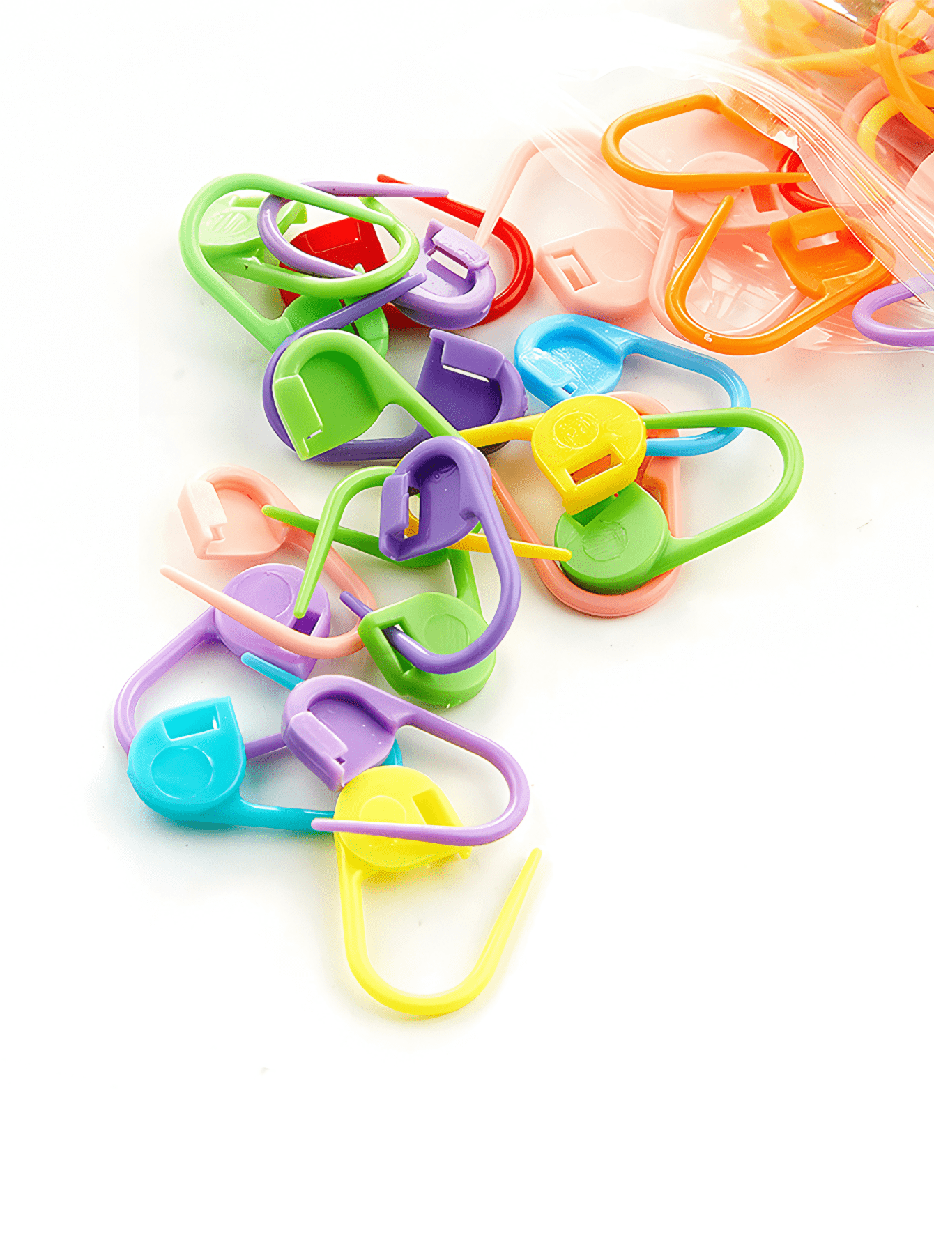 100pcs Random Color Plastic Stitch Holder, Crochet Locking Stitch ...