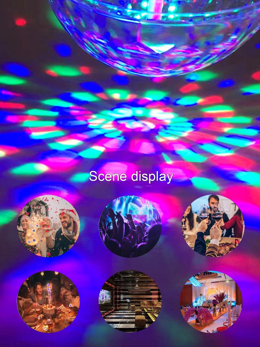 Dual-Head Magic Ball Light LED Bi-Directional RGB Crystal Magic Ball ...