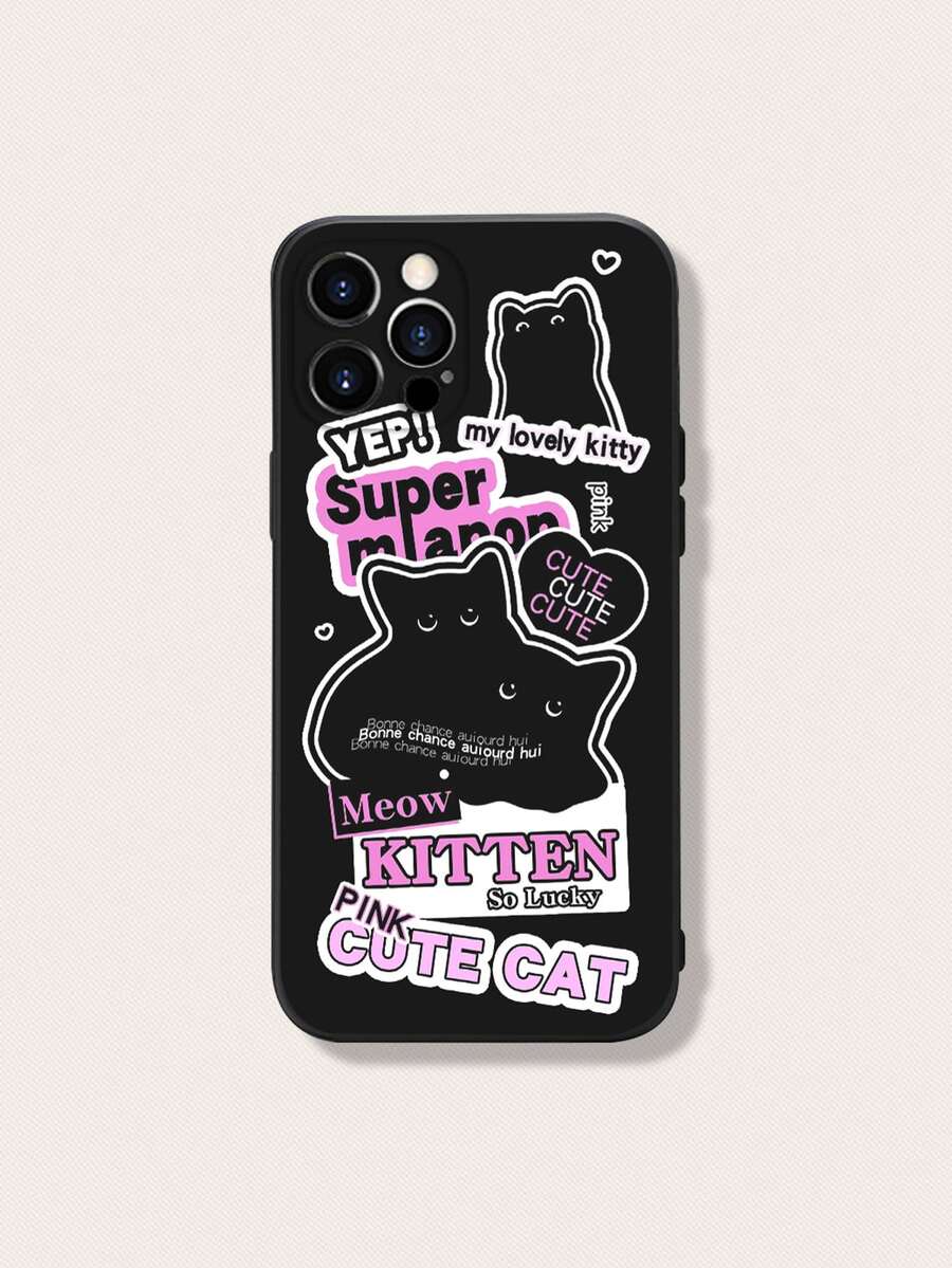Funda para móvil gato de dibujos animados | Moda de Mujer | SHEIN México