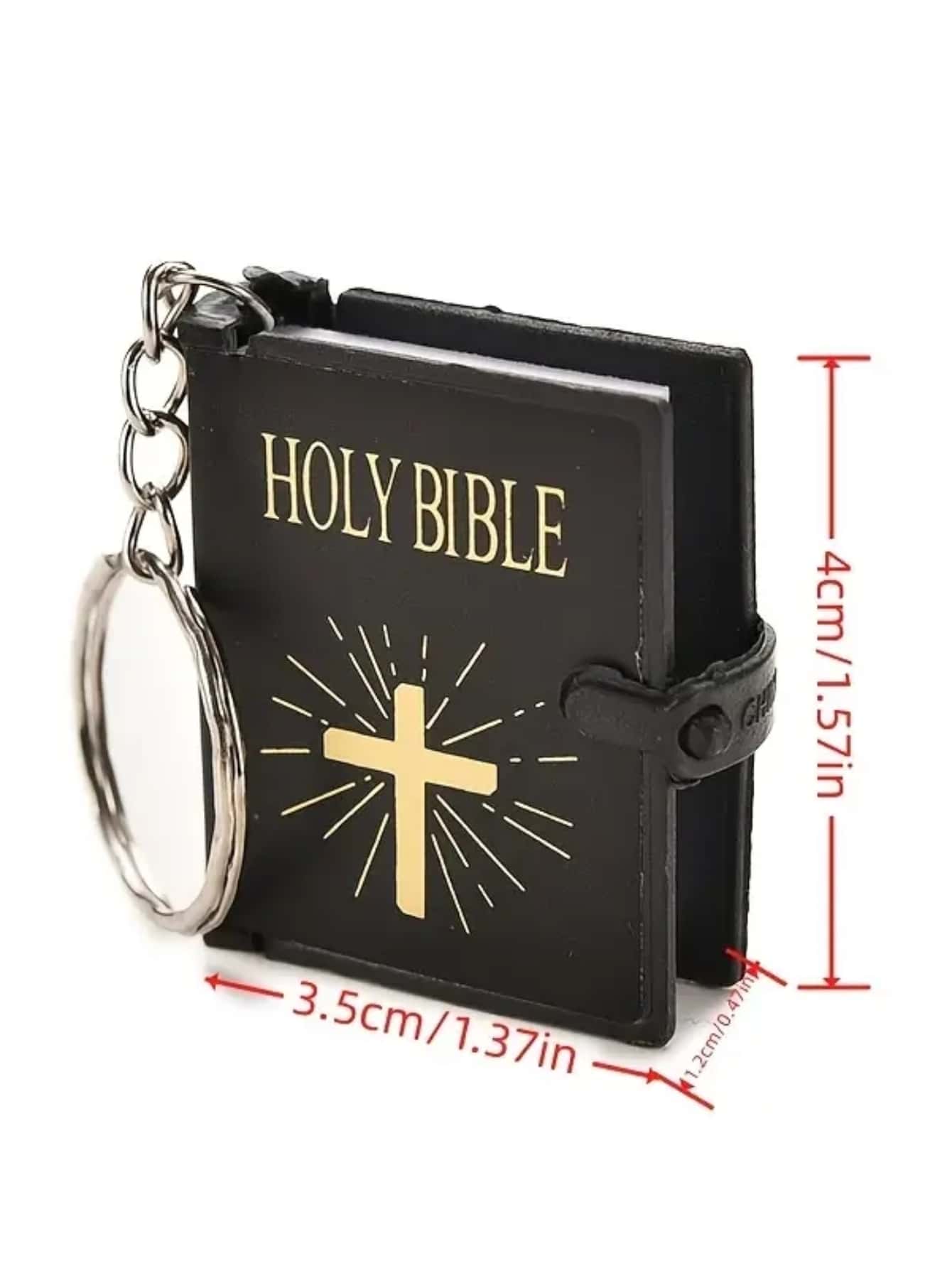 1pc Popular English HOLY BIBLE Christian Jesus Mini Bible Keychain Non ...