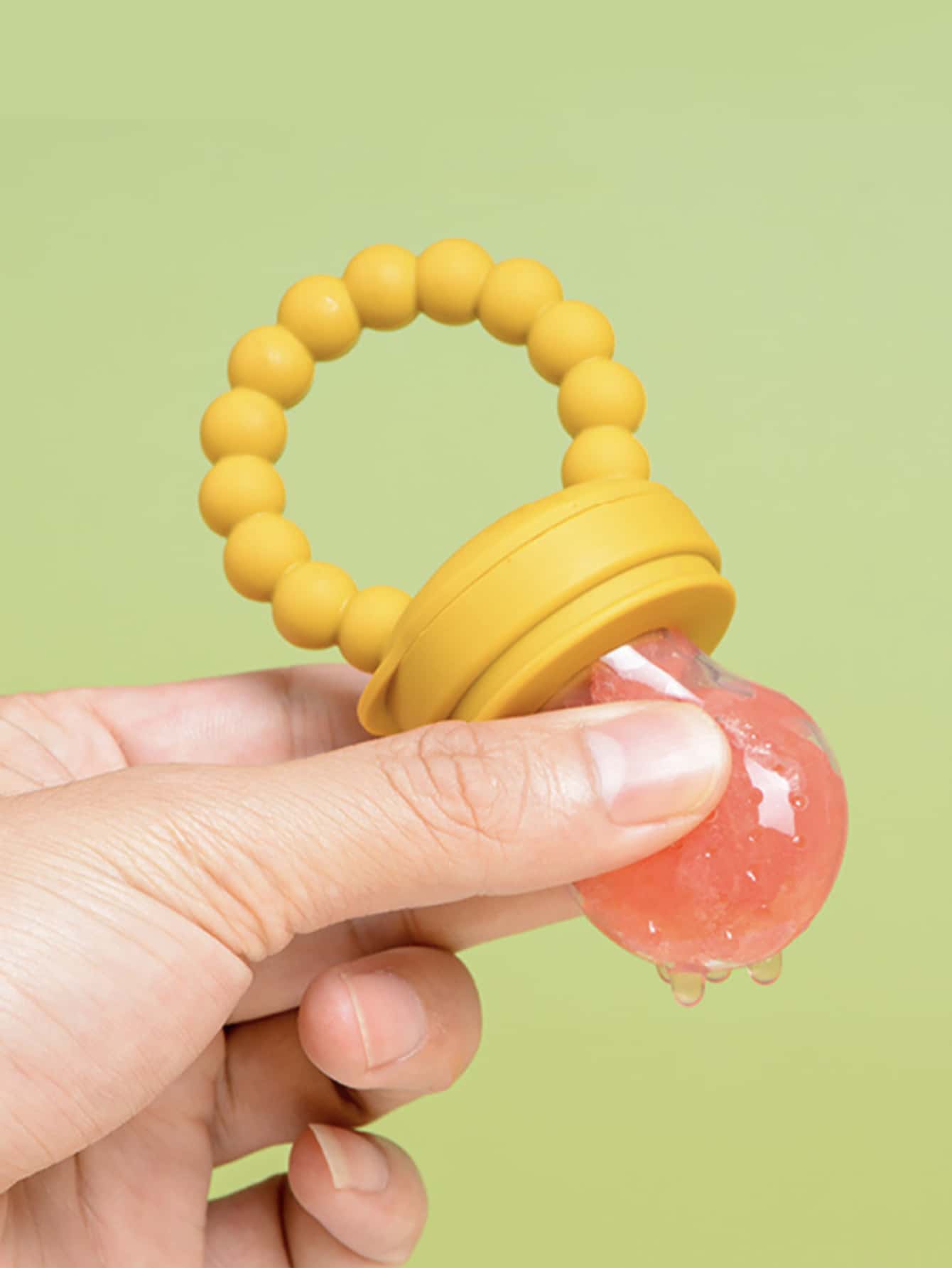 5pcs/Pack 2-In-1 Baby Silicone Teething Toy And Fruit Feeder, Includes ...