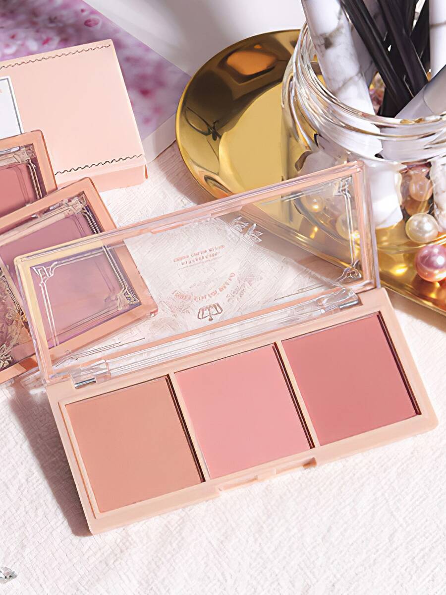 suave mate mejilla Colorete tres colores de larga duración sin ...