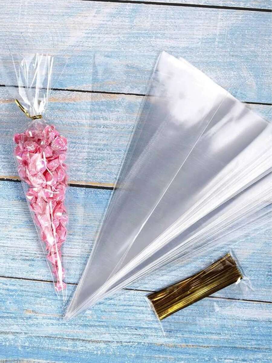 50pcs/Set Clear Candy Packaging Bags, Wedding & Party Favor Bags School ...