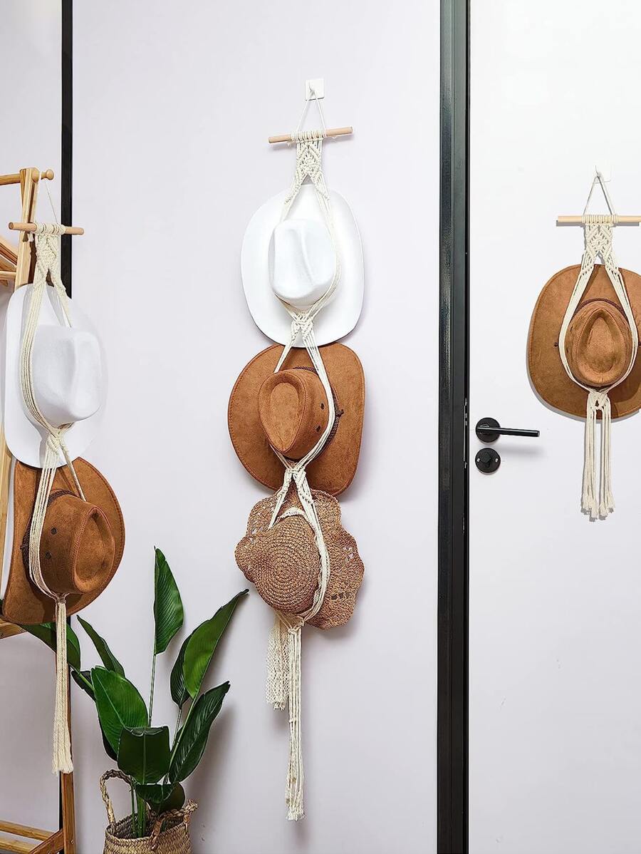 1pc Hat Hangers Wall Mounted Hat Rack For Women, Hat Organizer Wall ...