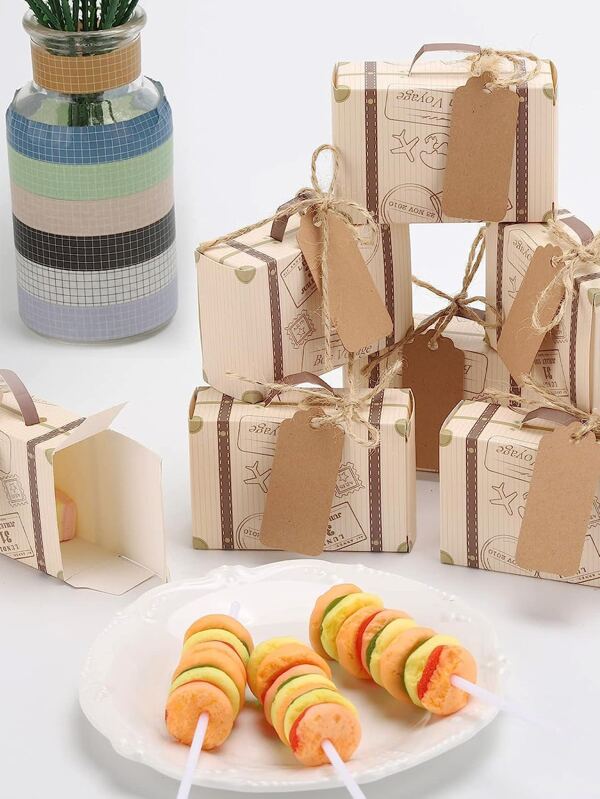 10pcs Creative Paper Gift Wrapping Box,Simple Airplane Print Gift ...