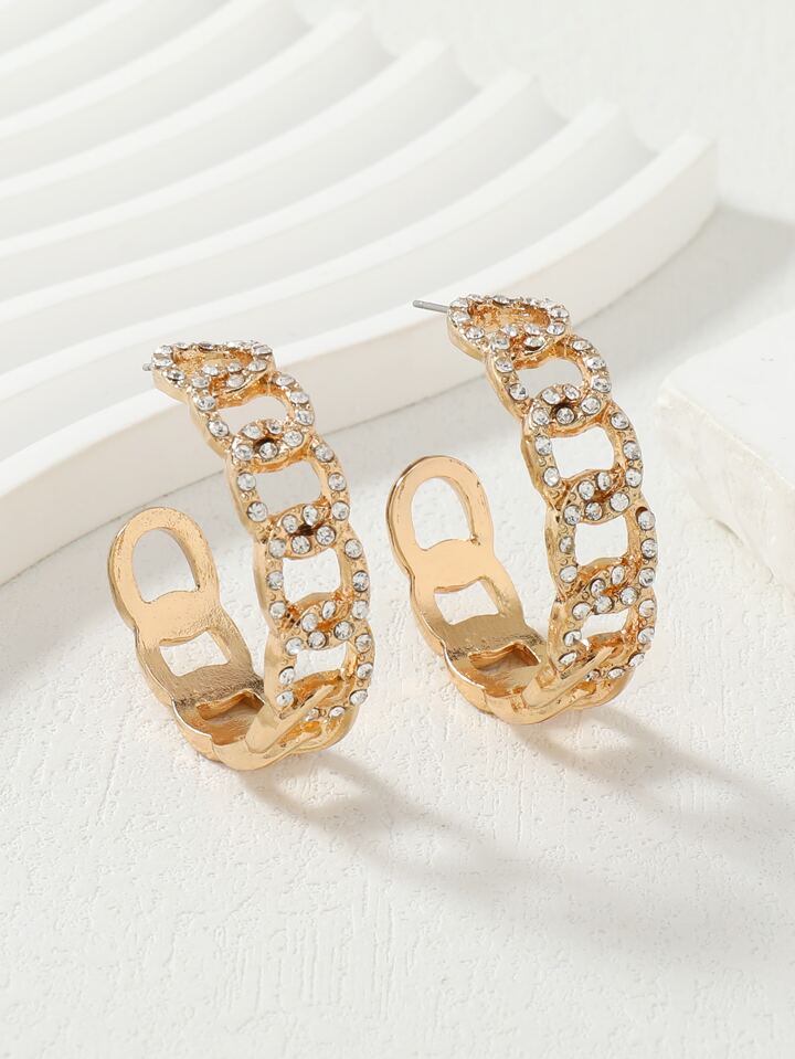 C Shaped Gold Chain Cool