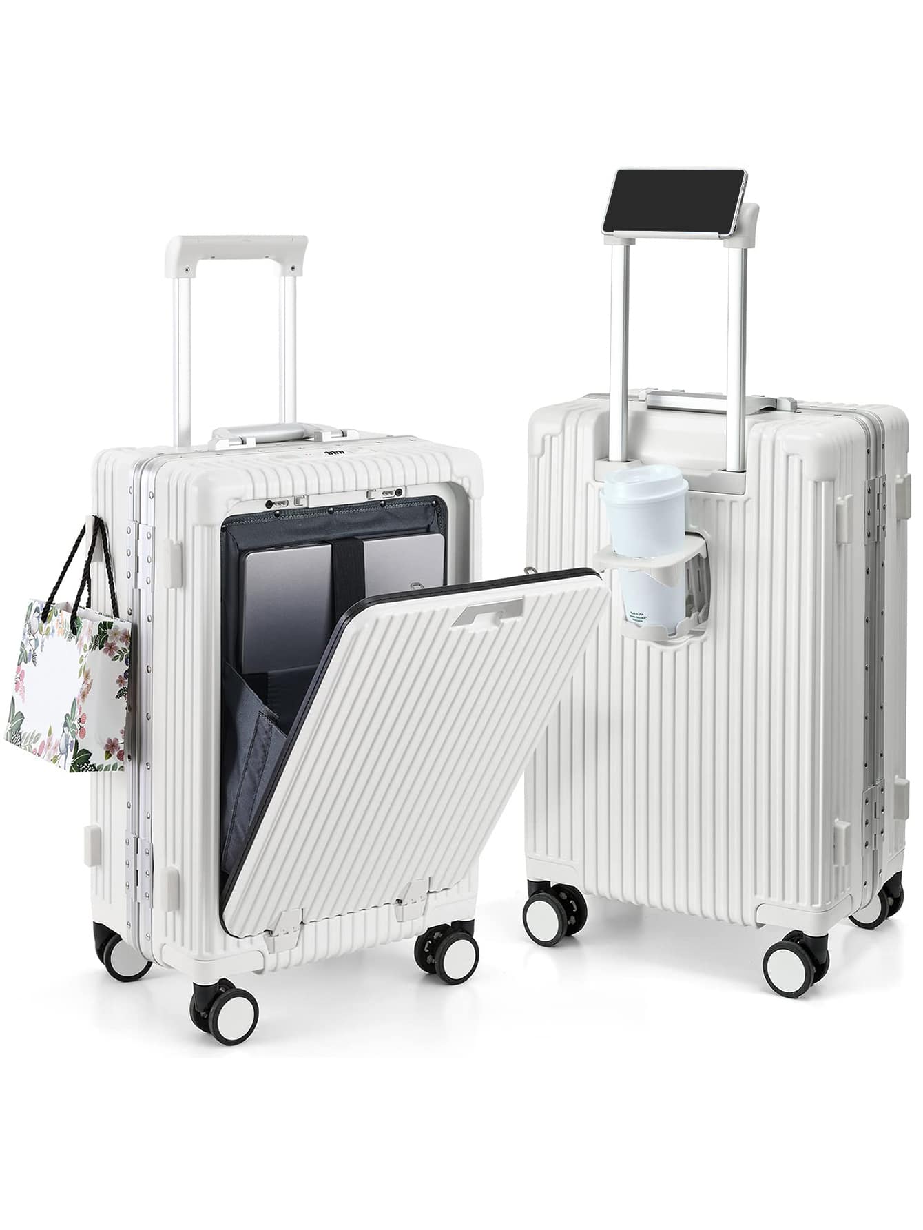 20'' Carry-On Luggage With Front-Loading Compartment, Business ...