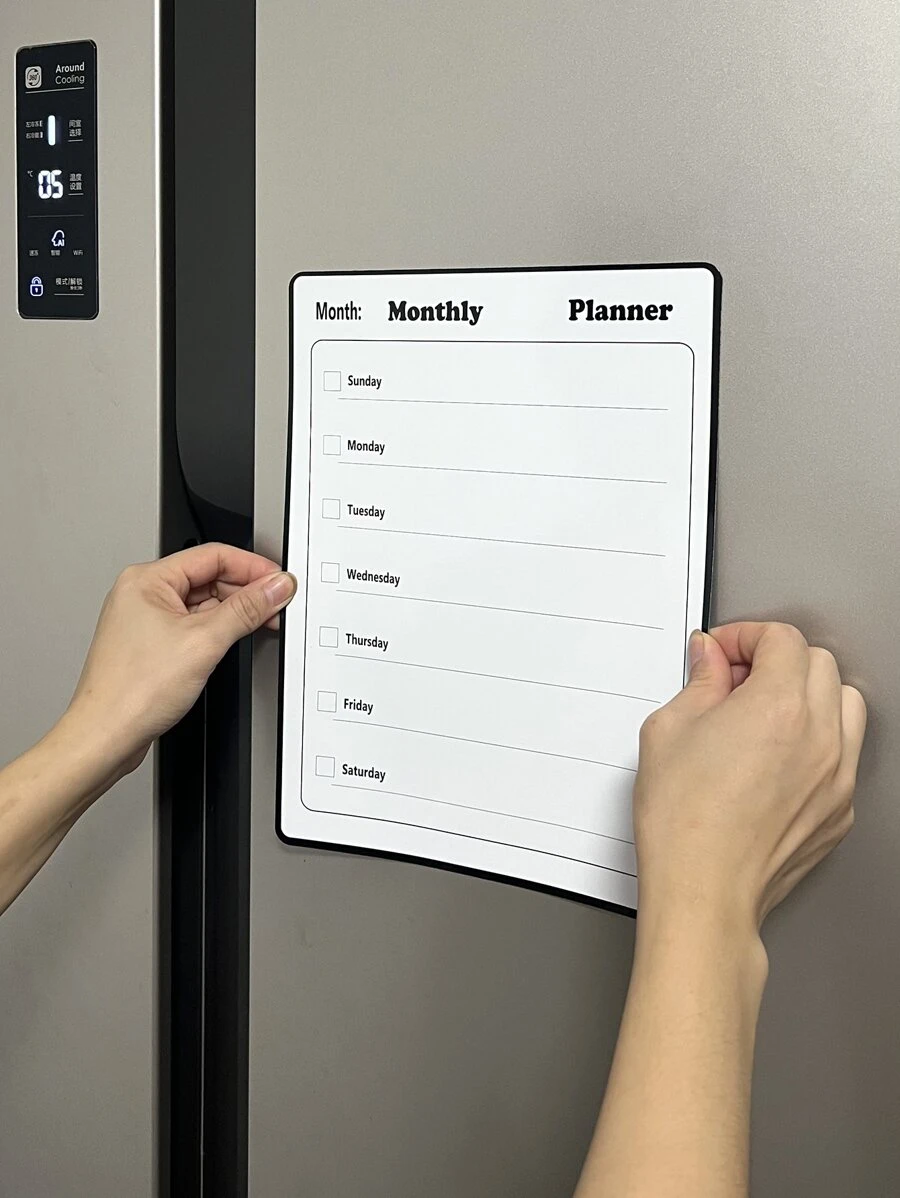 1pc Magnetic Weekly Schedule Refrigerator Magnet, Memo Reminder To Do ...