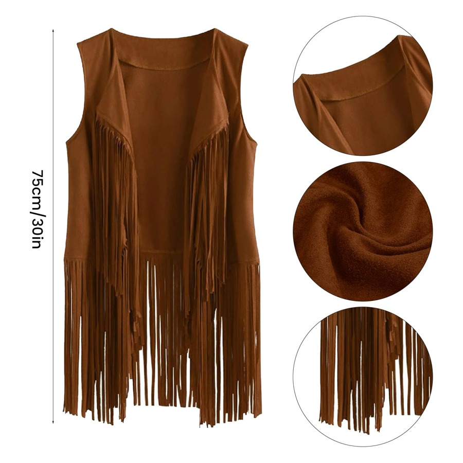 Hippie Clothing Women's Hippie Costume Set, Women's Disco Outfit, Brown ...