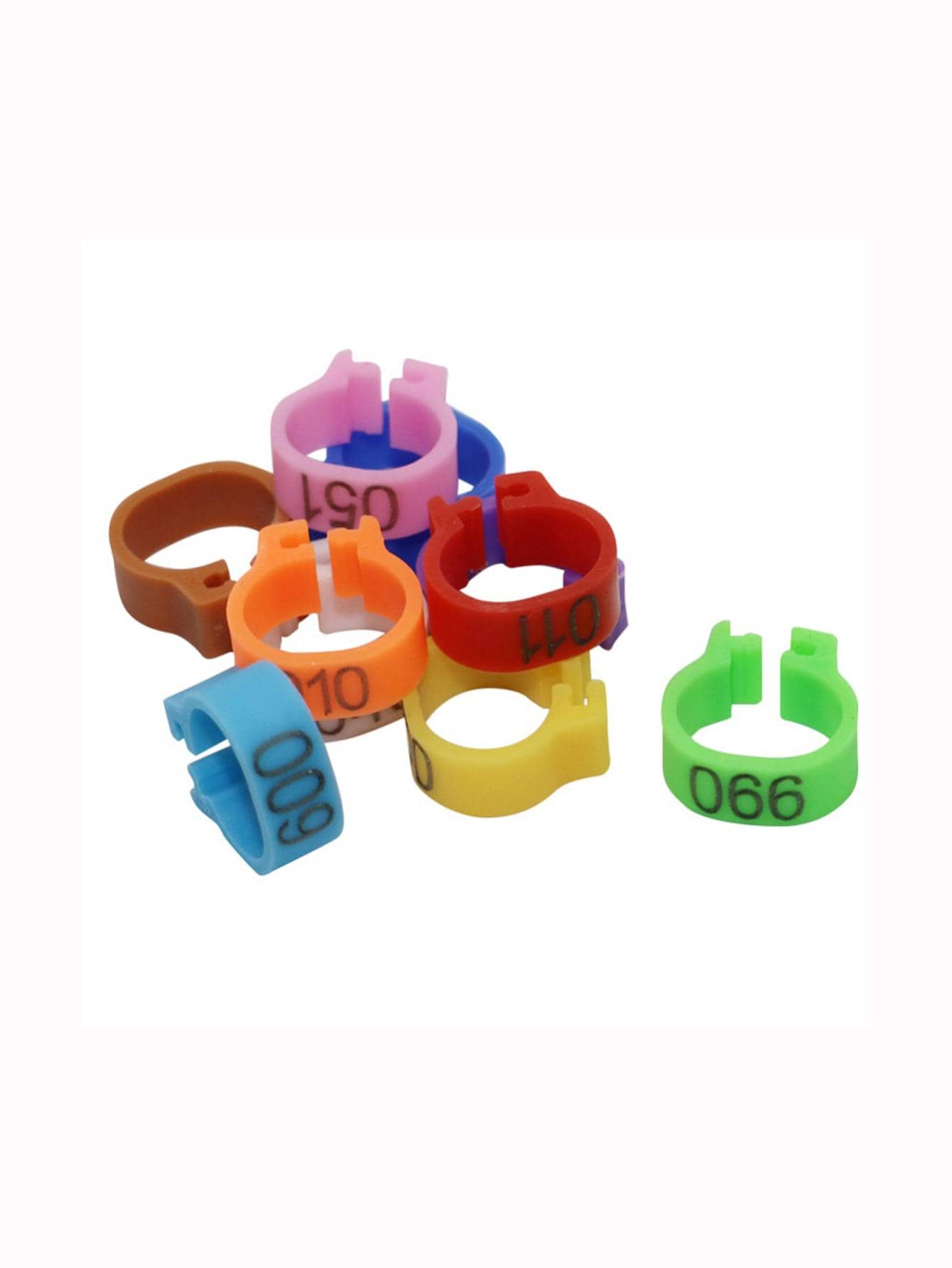 100pcs Orange Pigeon Leg Rings, Numbered From 001 To 100, Used For ...