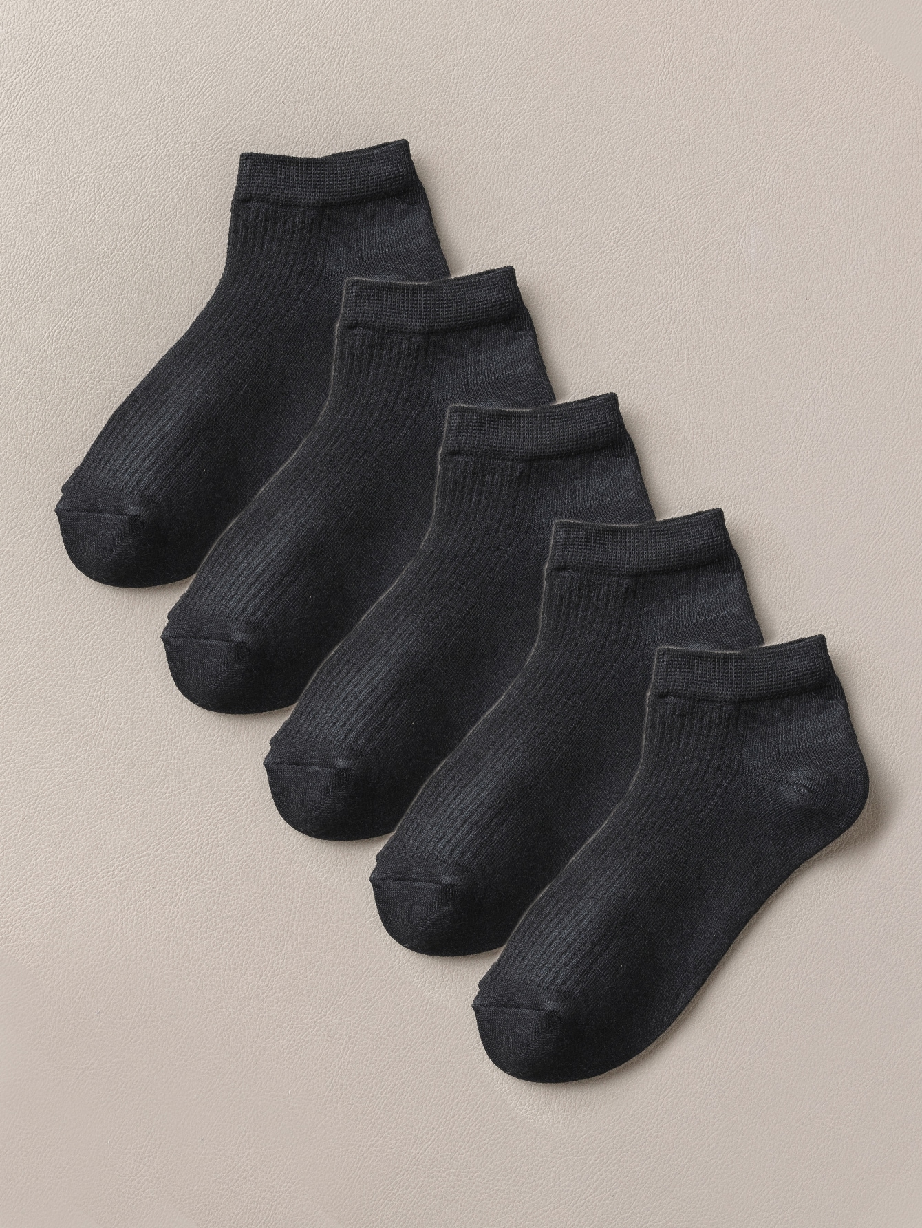5pairs/pack Solid Color Ankle Socks