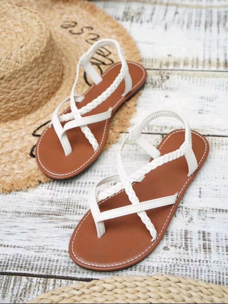 Ladies' Flat Sandals, Good For Wearing Outside, Fashionable Handmade ...